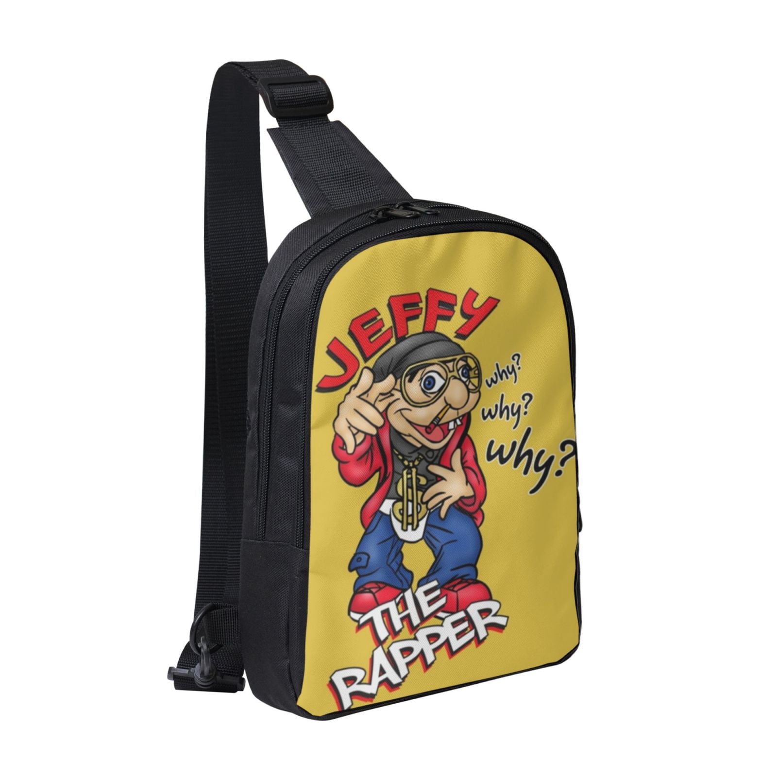Rapper Jeffy Puppet Chest Bags For Women Men Teen Sling Bag Crossbody ...