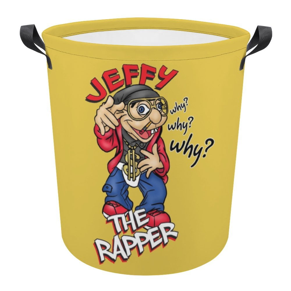 Rapper Jeffy Puppet Circular Laundry Hamper Foldable Large Storage ...