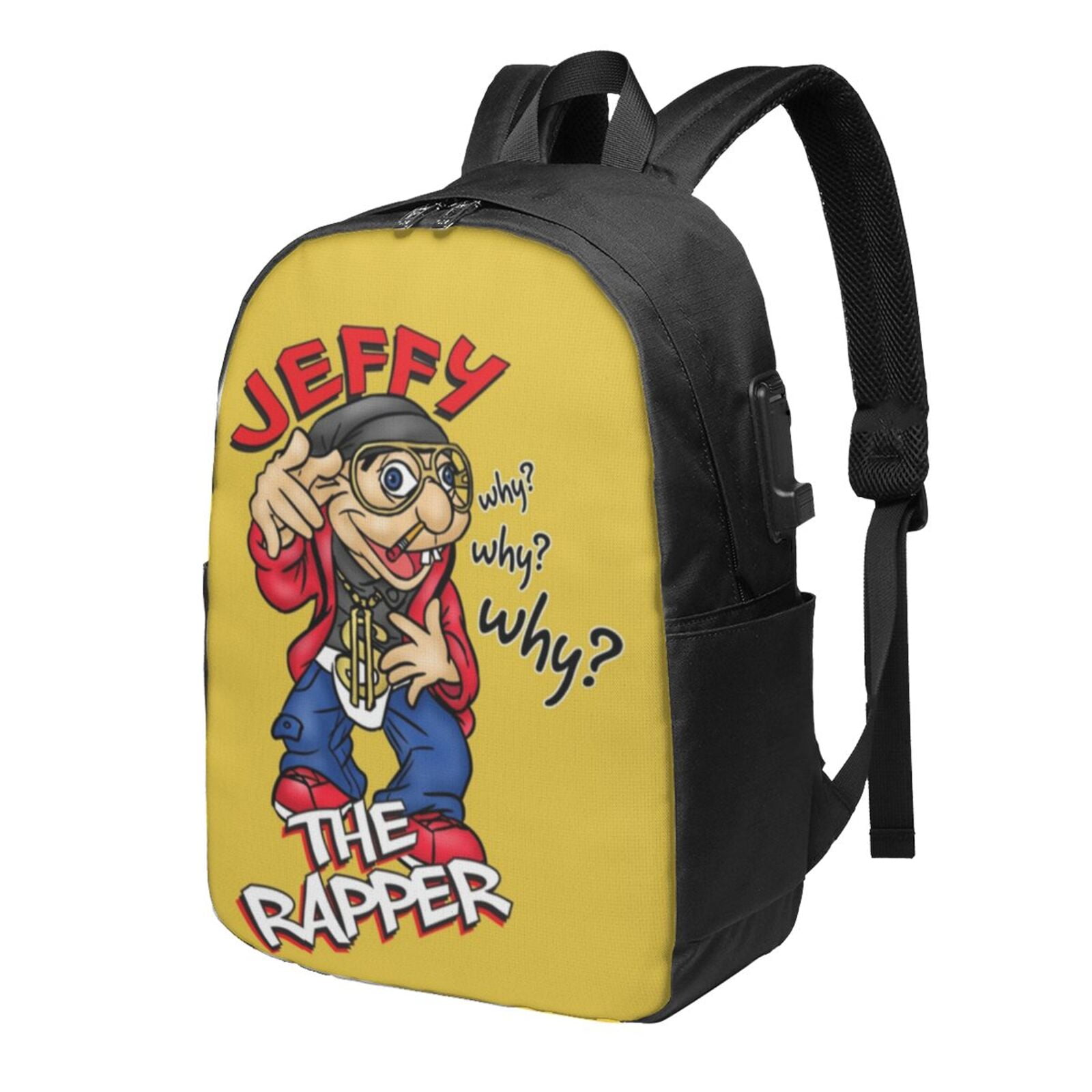 Rapper Jeffy Puppet School Backpack Laptop Bag Unisex Daypack Bookbag ...