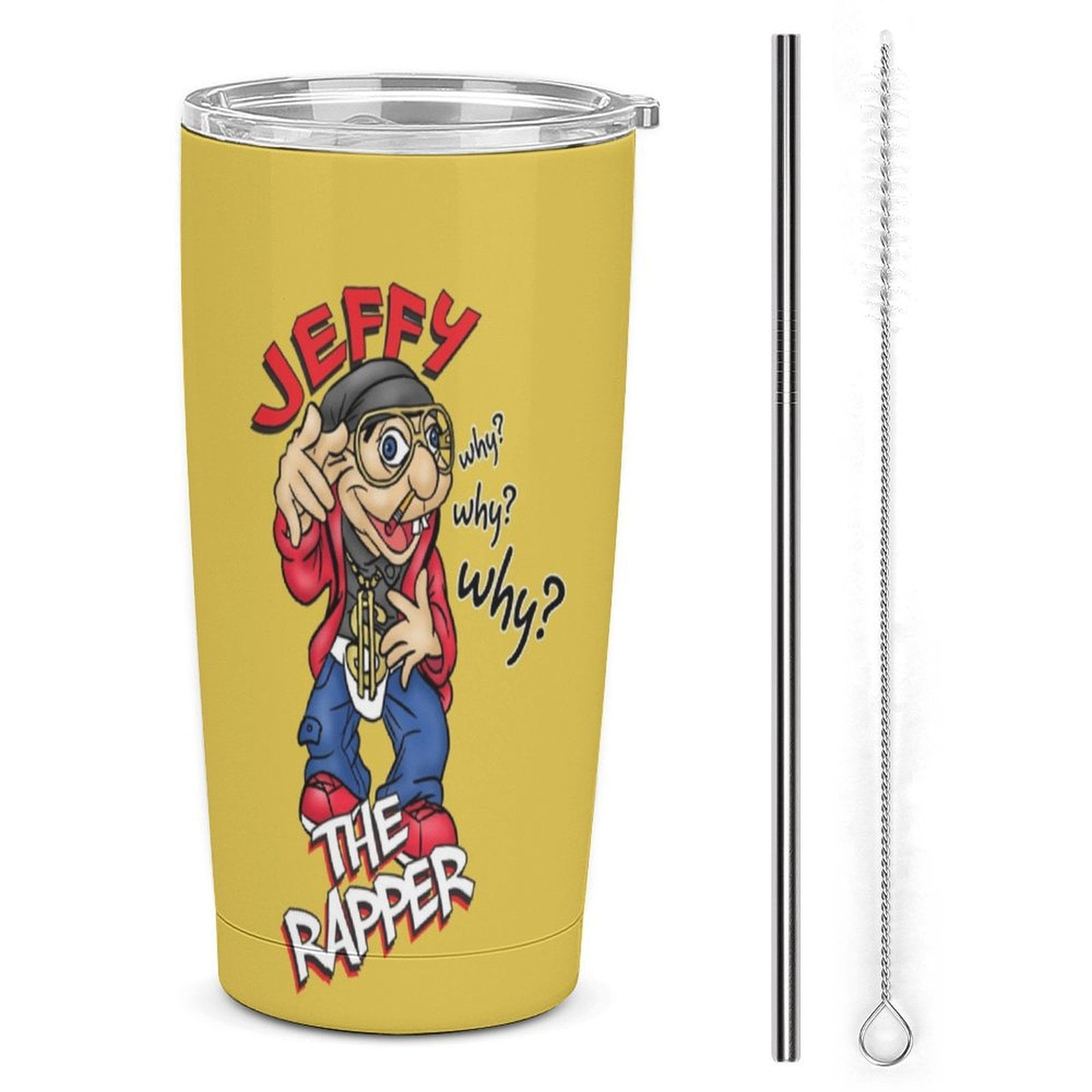 Rapper Jeffy Puppet Stainless Steel Car Cup Daily Thermal Vacuum ...