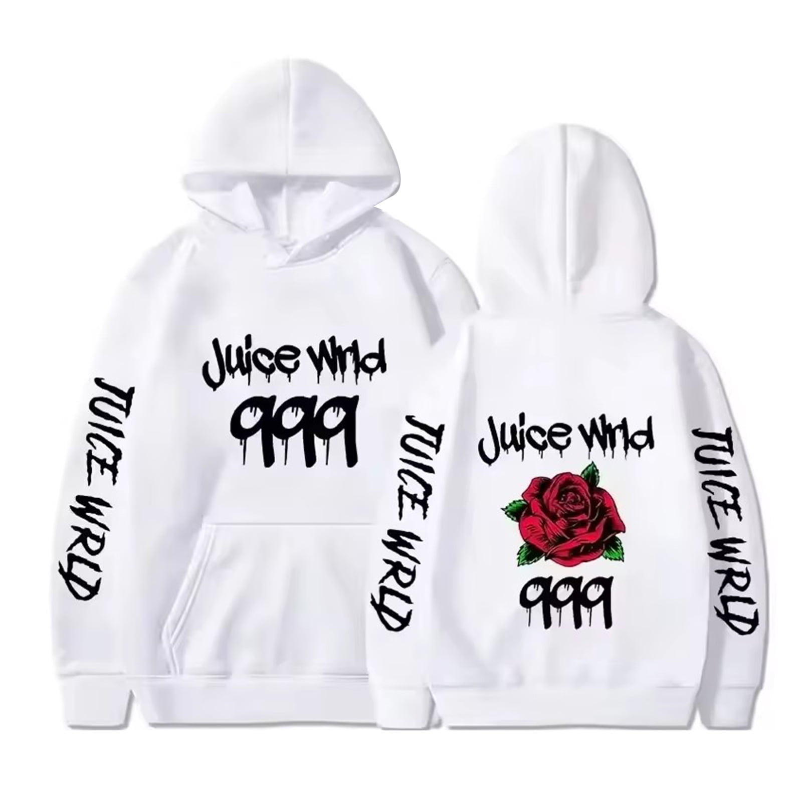 Rapper Juice Wrld Hoodie Hip Hop Gothic Patterns Sweatshirt Juice Wrld ...