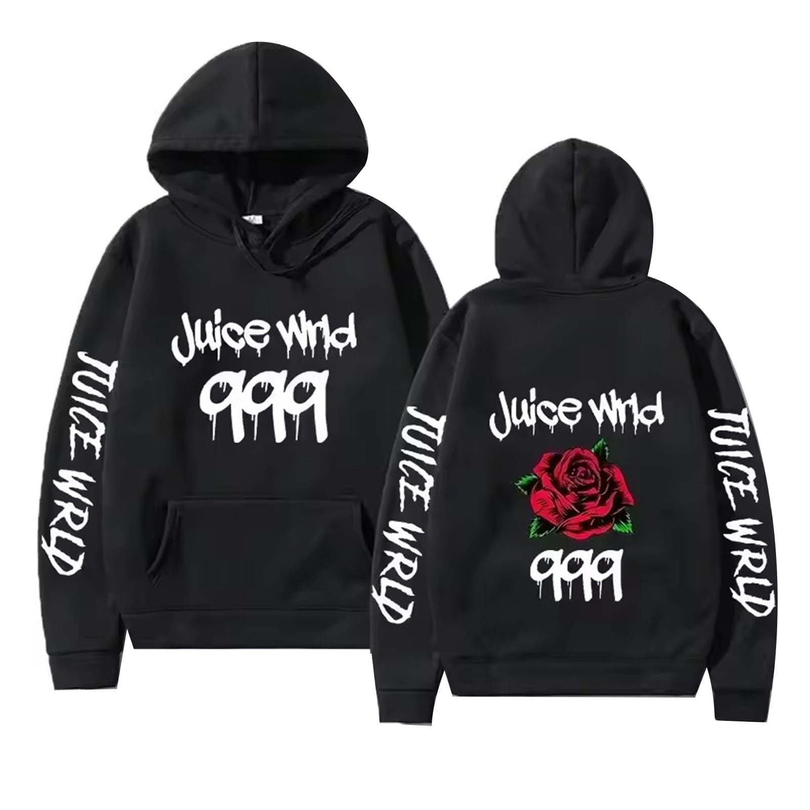Rapper Juice Wrld Hoodie Hip Hop Gothic Patterns Sweatshirt Juice Wrld ...