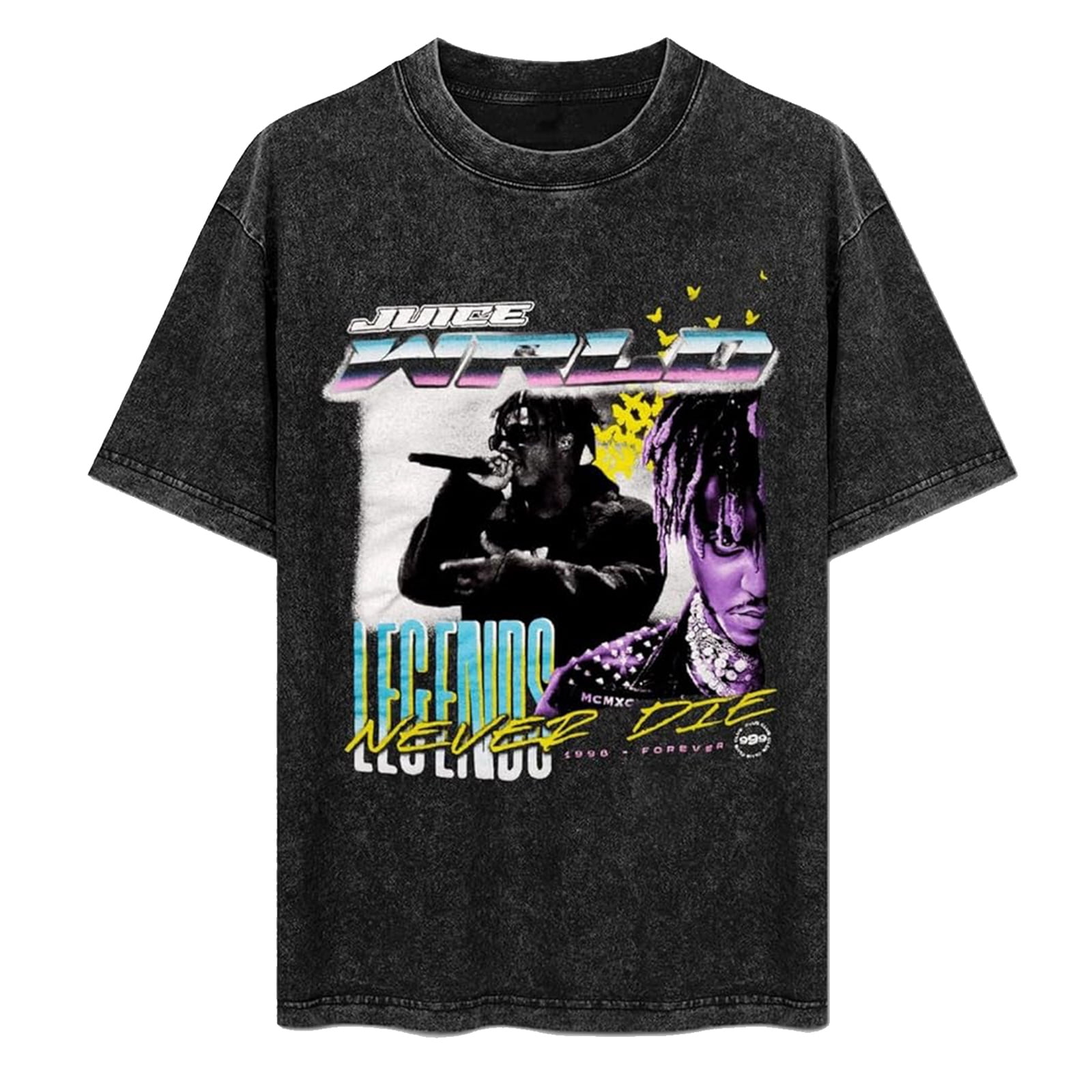 Rapper Juice Wrld Shirt Adult Men Womens Short Sleeve T-Shirts Crew ...