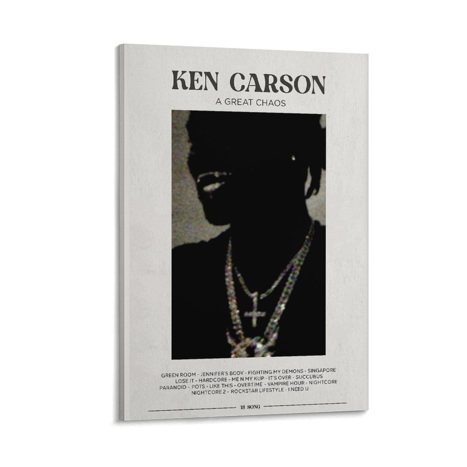 Rapper Ken Carson Rap Hip Hop A Great Chaos Music Album Cover Poster ...