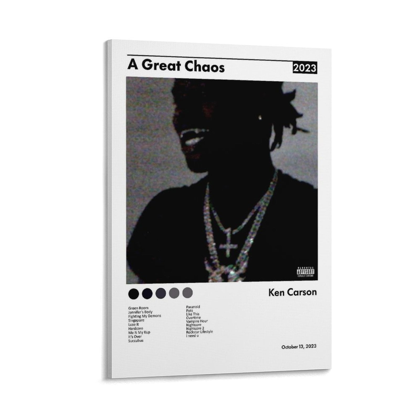 Rapper Ken Carson Rap Hip Hop A Great Chaos Music Album Cover Poster (4 ...