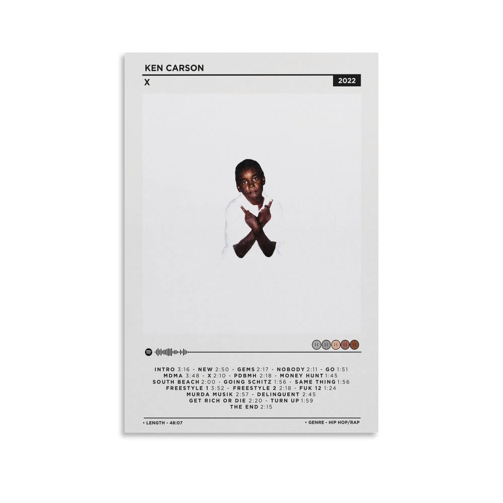 Rapper Ken Carson Rap Hip Hop X Music Album Cover Poster (2) Picture ...