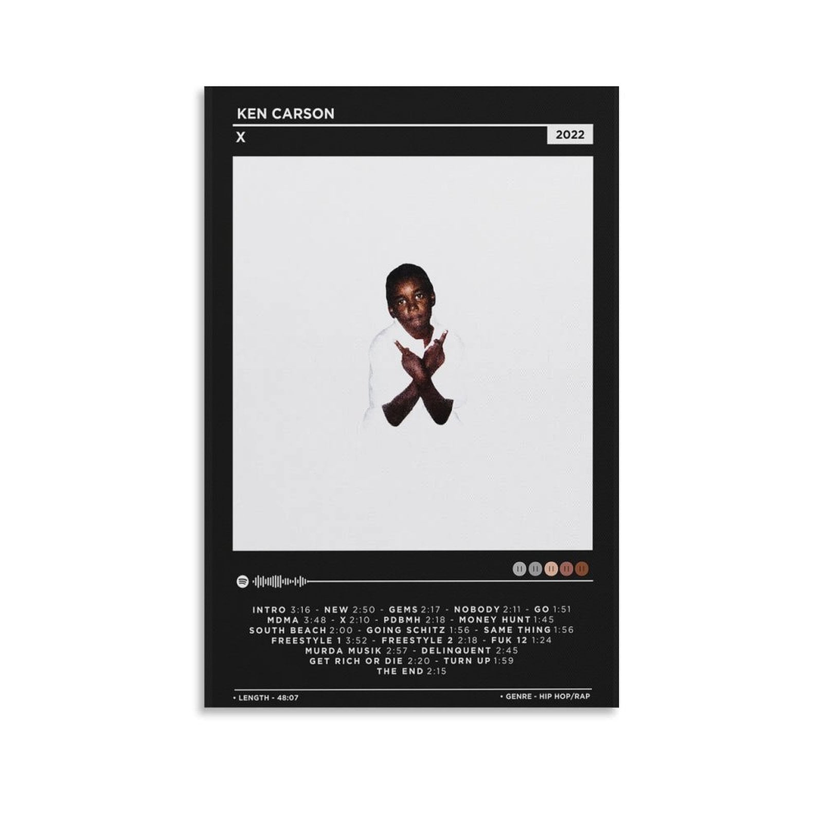 Rapper Ken Carson Rap Hip Hop X Music Album Cover Poster (3) Artworks ...