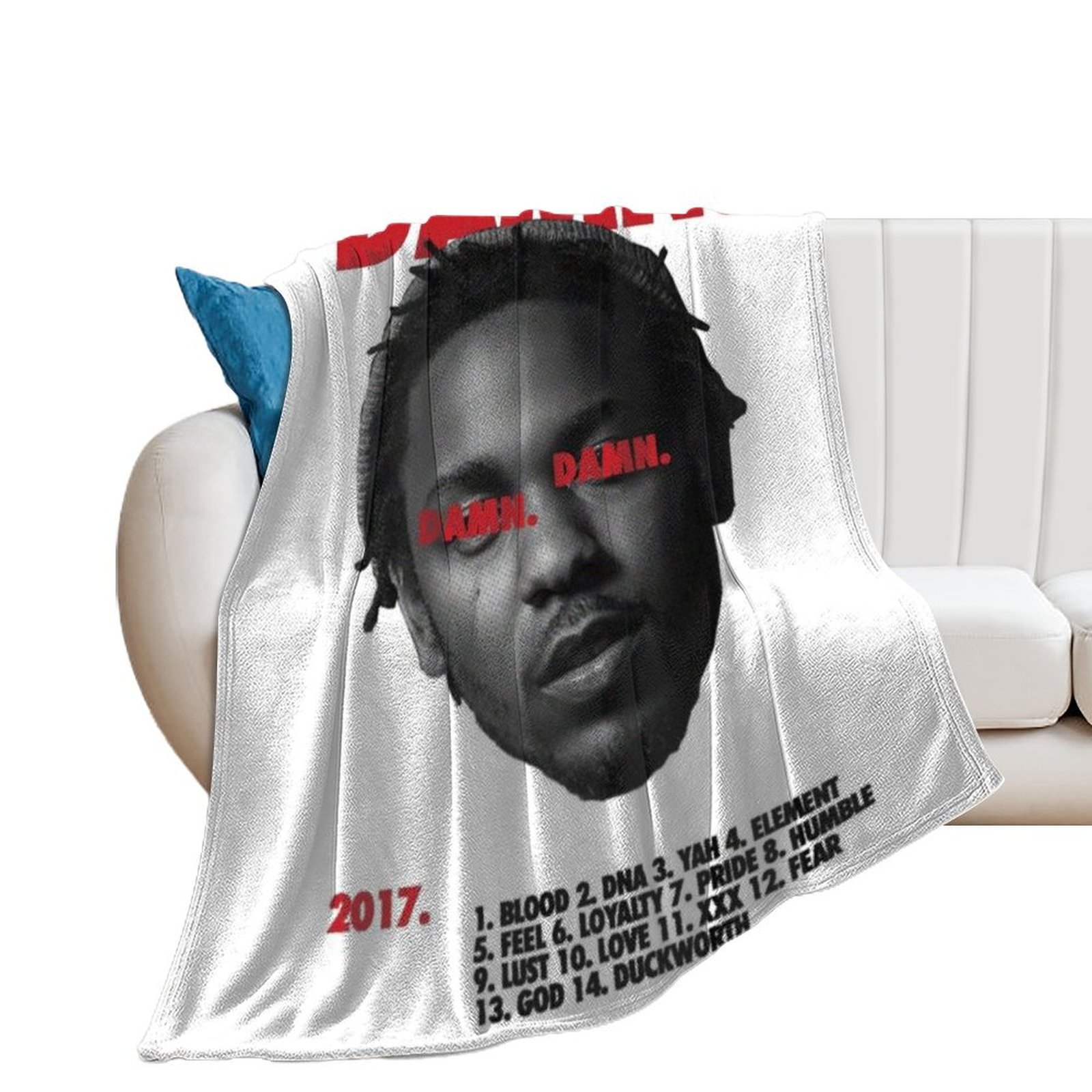Rapper Kendrick Lamar Blanket for Bed Couch Soft Flannel Throw Blanket ...