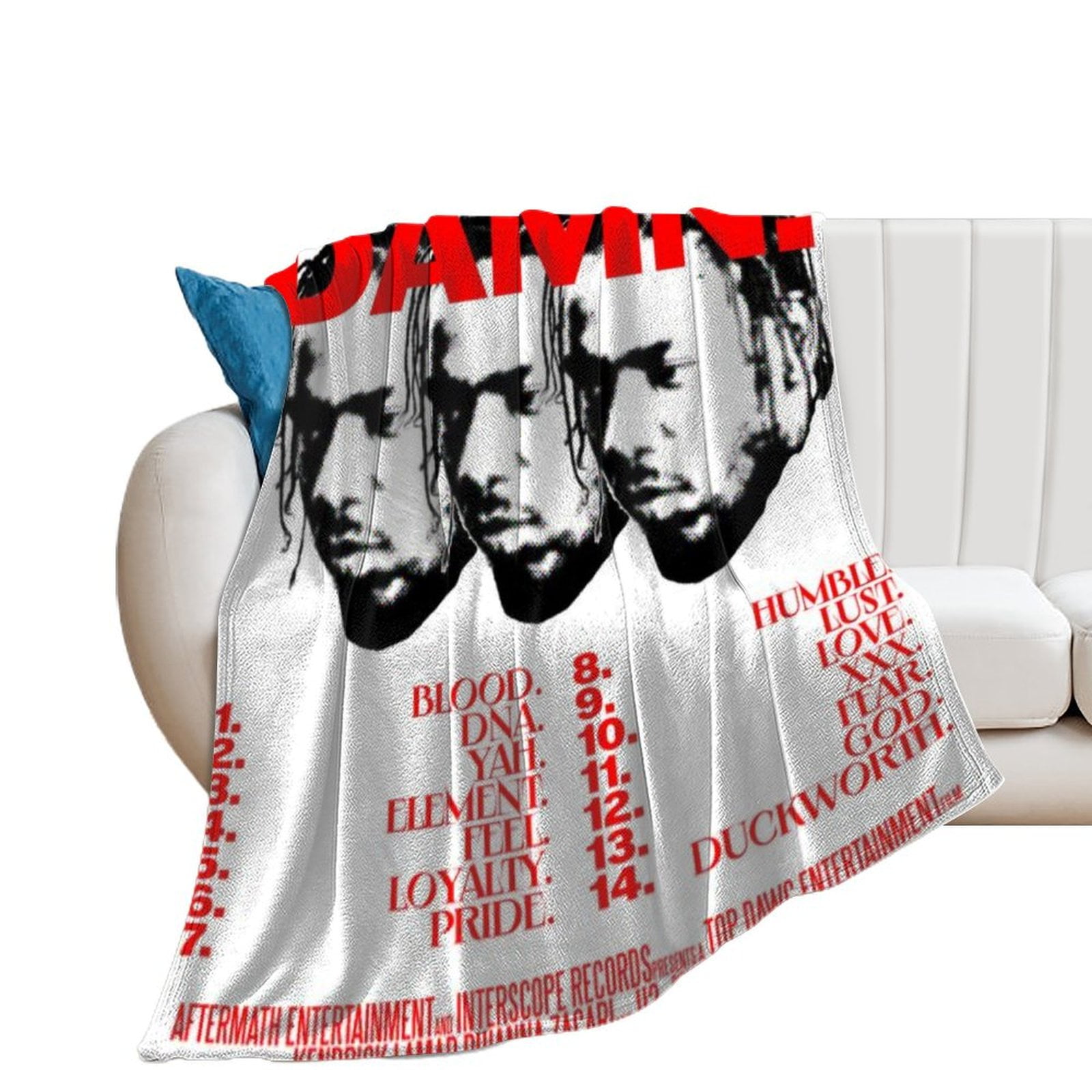 Rapper Kendrick Lamar Blanket for Bed Couch Soft Flannel Throw Blanket ...
