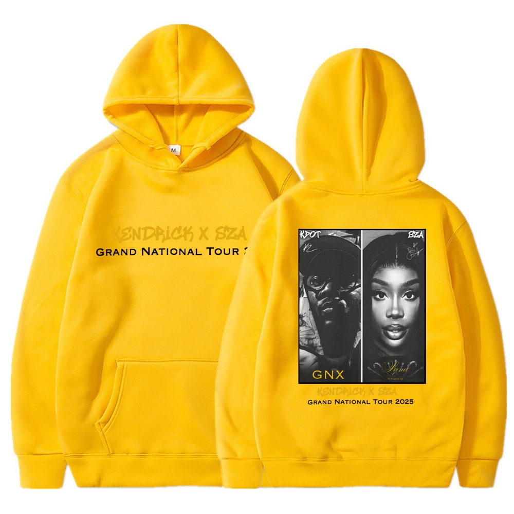 Rapper Kendrick Lamar Sza Graphic Hoodie Grand National Tour 2025 ...
