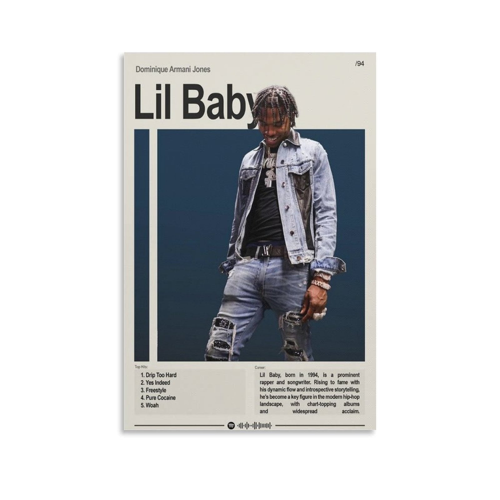 Rapper Lil Music Baby Poster Rap Hip Hop Singer Art Posters (1) Gifts ...