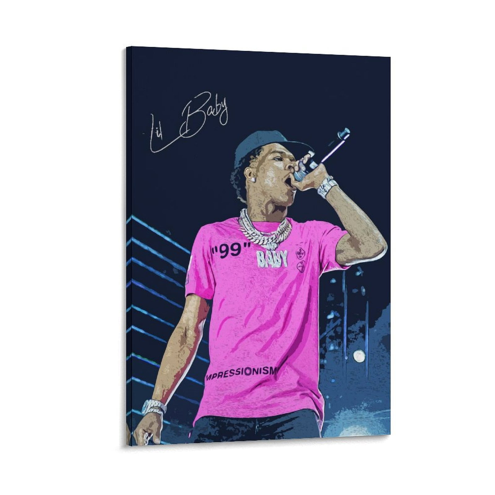 Rapper Lil Music Baby Poster Rap Hip Hop Singer Art Posters (10) Canvas ...