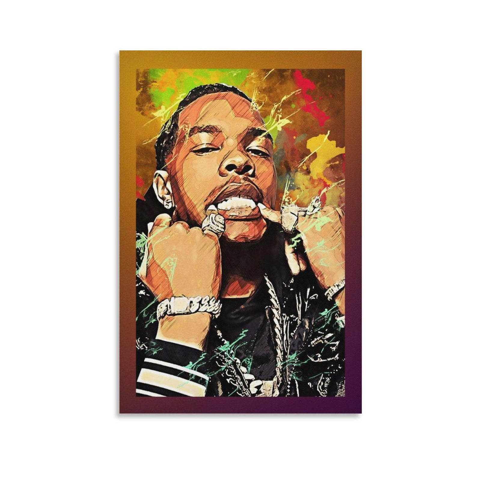 Rapper Lil Music Baby Poster Rap Hip Hop Singer Art Posters (5) Wall ...