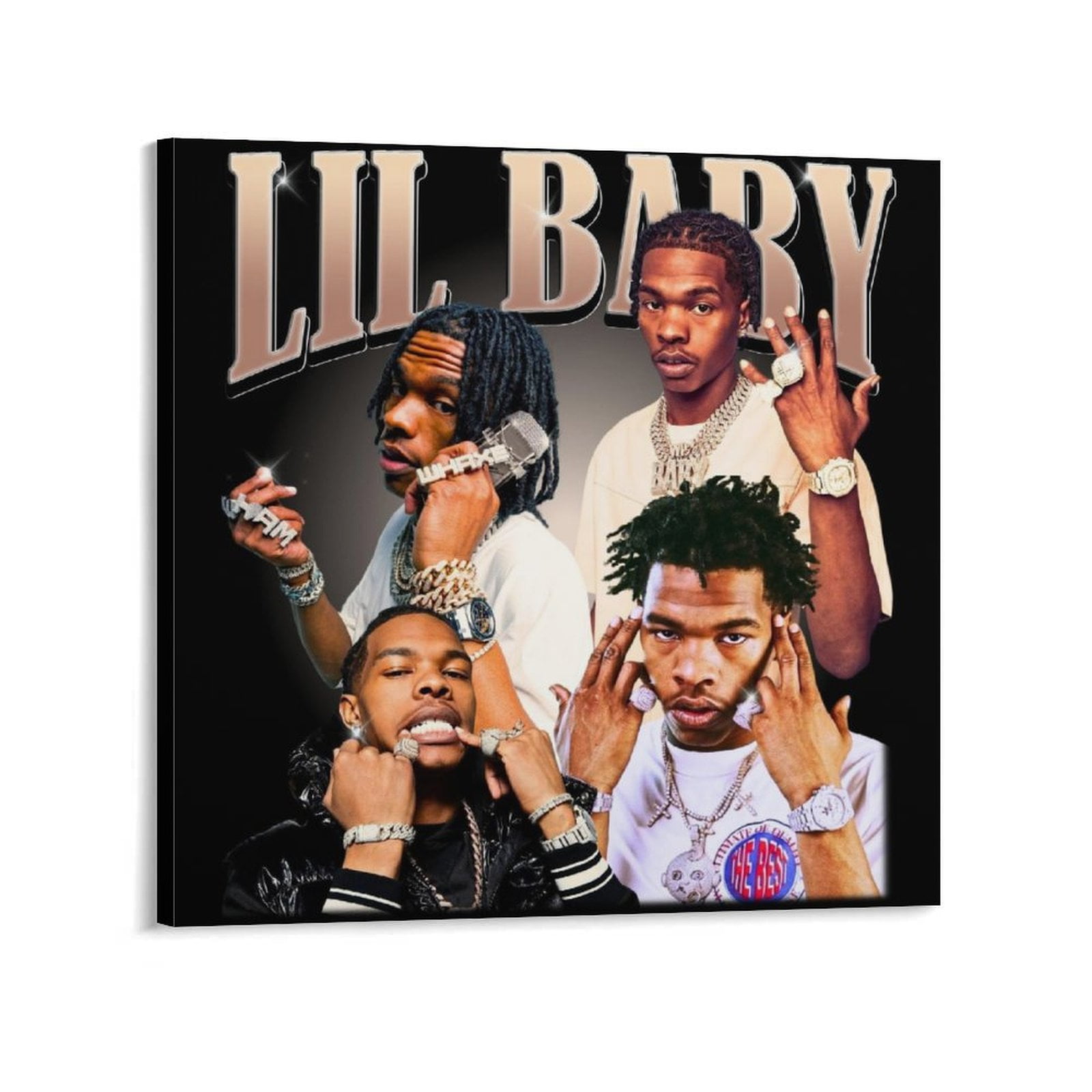 Rapper Lil Music Baby Poster Rap Hip Hop Singer Collage Posters (2 ...