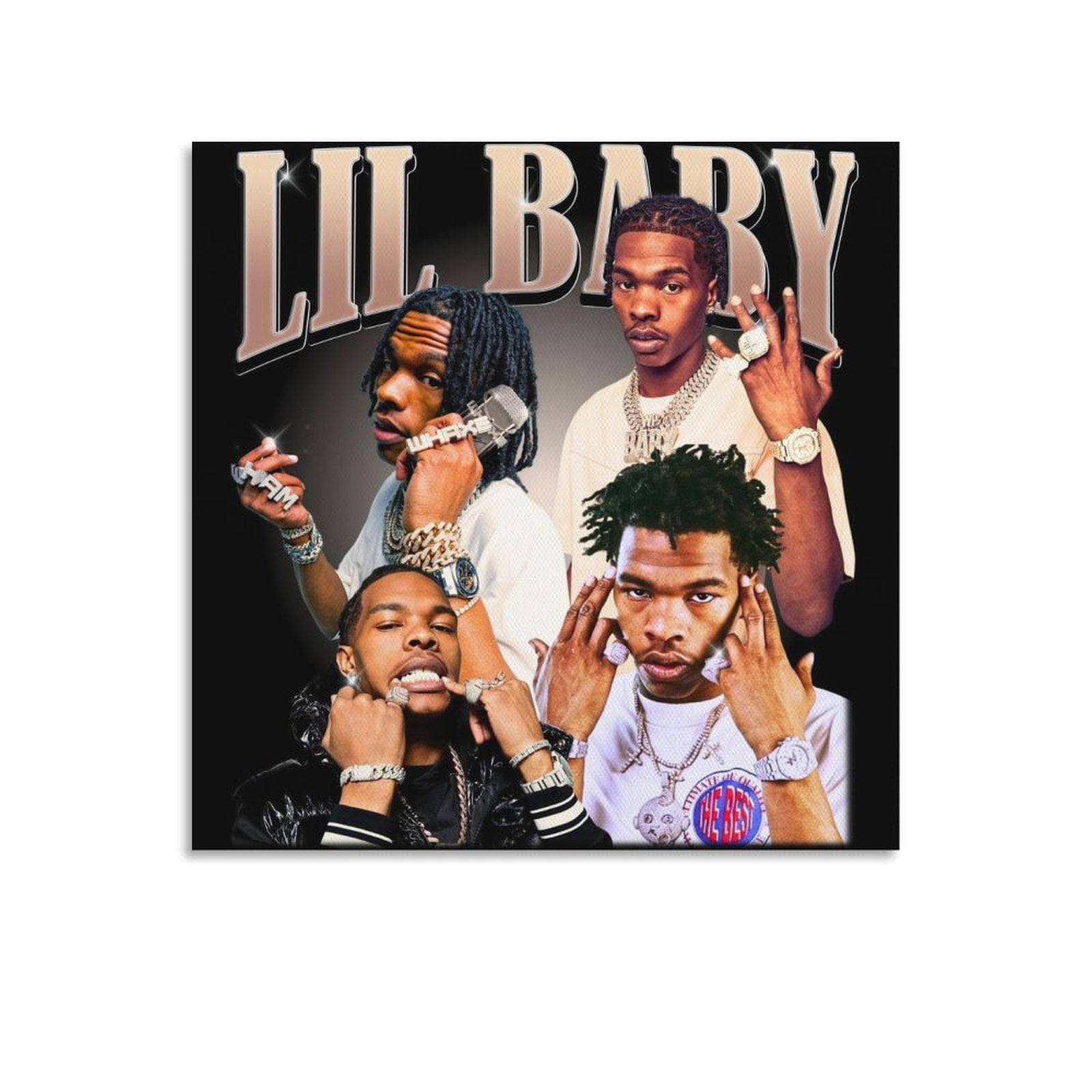 Rapper Lil Music Baby Poster Rap Hip Hop Singer Collage Posters (2 ...