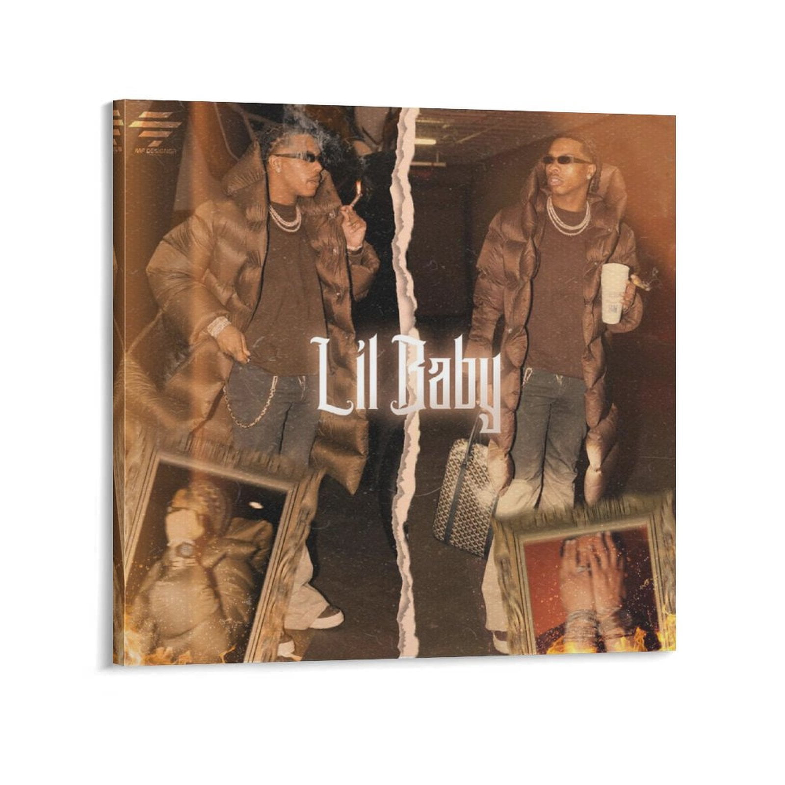 Rapper Lil Music Baby Poster Rap Hip Hop Singer Collage Posters (3 ...