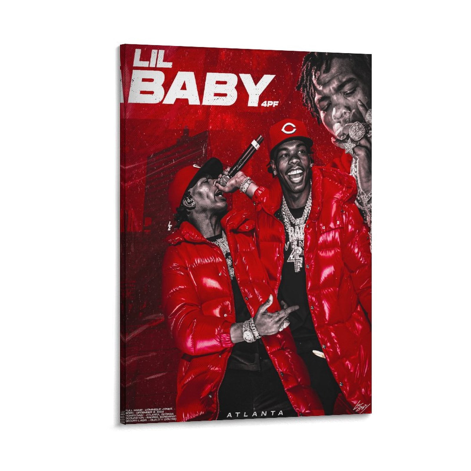 Rapper Lil Music Baby Poster Rap Hip Hop Singer Posters (1) Canvas ...
