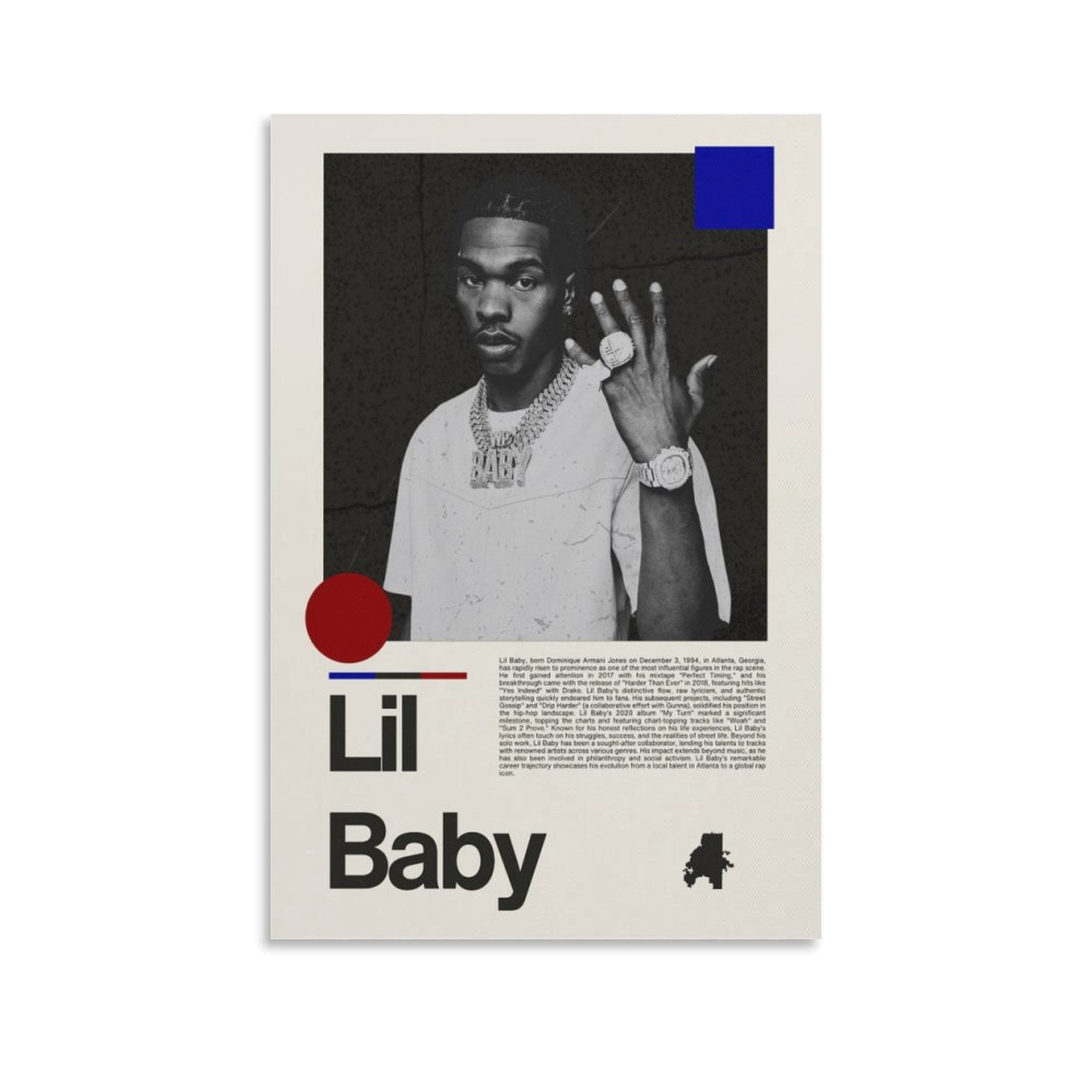 Rapper Lil Music Baby Poster Rap Hip Hop Singer Posters (9) Gifts ...