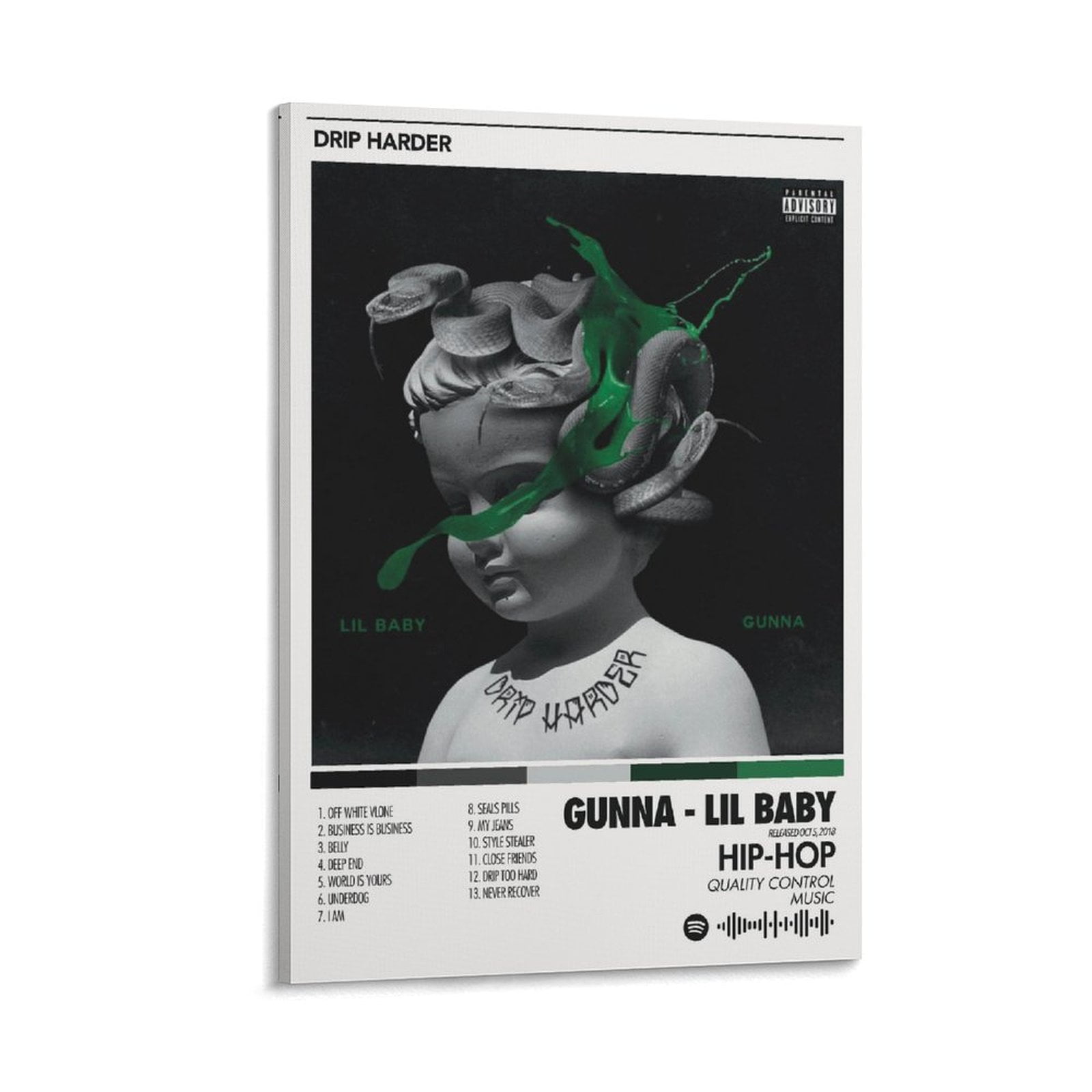 Rapper Lil Singer Baby Rap Hip Hop Drip Harder Music Album Cover Poster ...