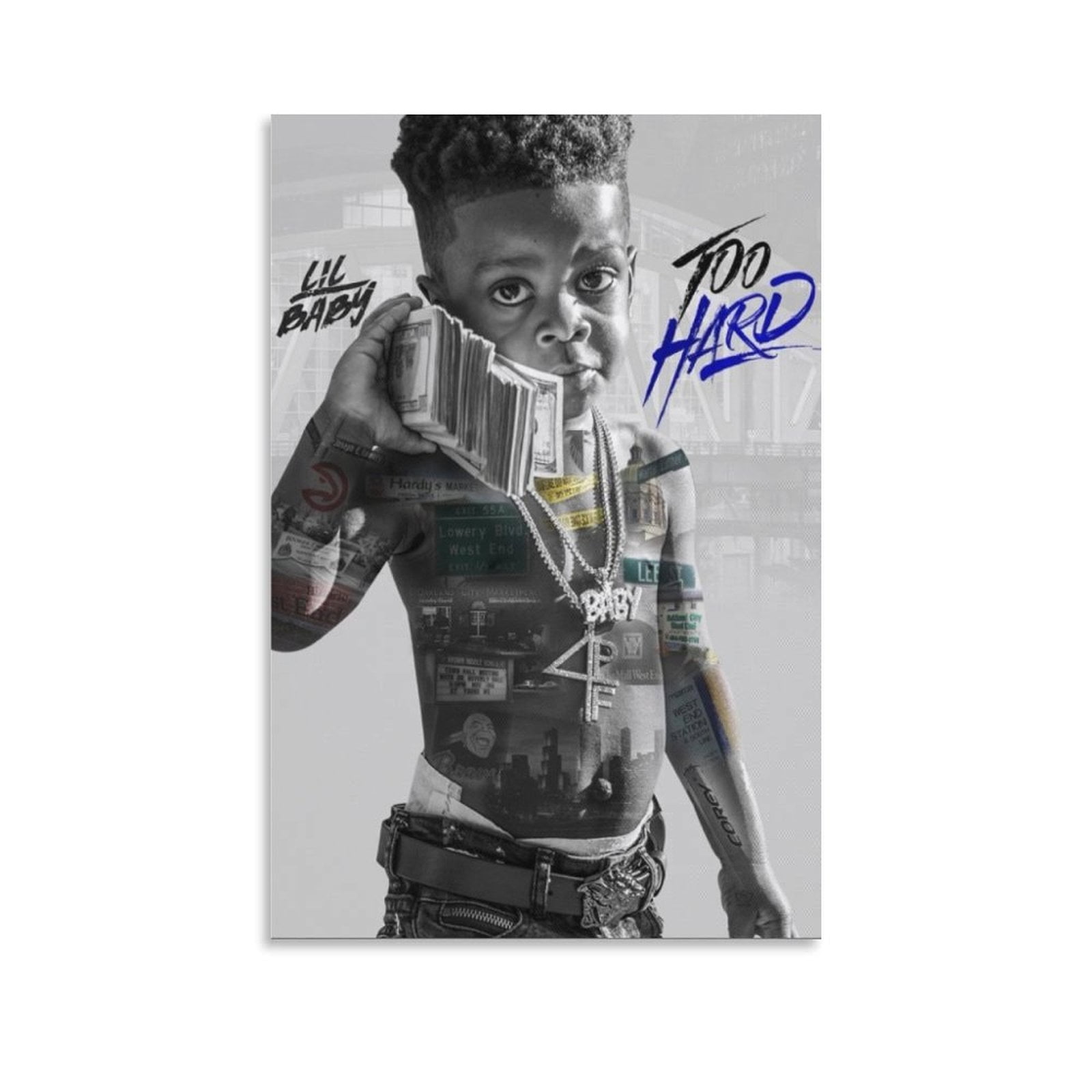 Rapper Lil Singer Baby Rap Hip Hop Too Hard Music Album Cover Poster ...