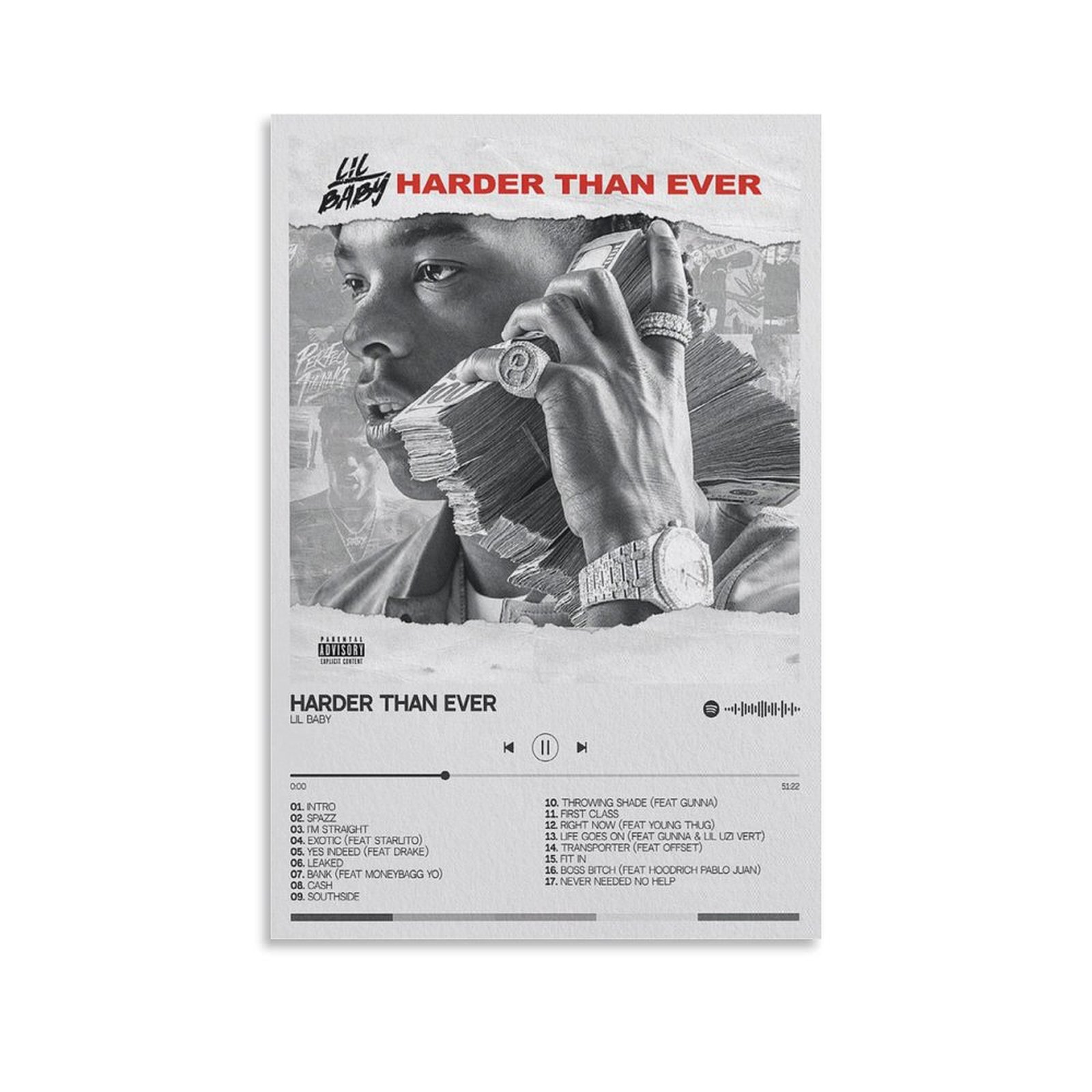 Rapper Lil Singer Baby Rap Hip Hop Harder Than Ever Music Album Cover ...