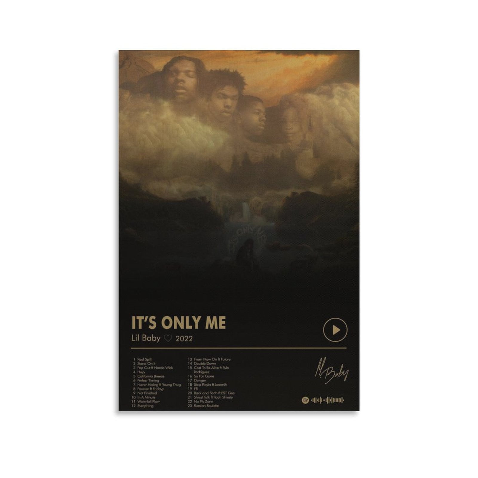 Rapper Lil Singer Baby Rap Hip Hop Its Only Me Music Album Cover Poster ...