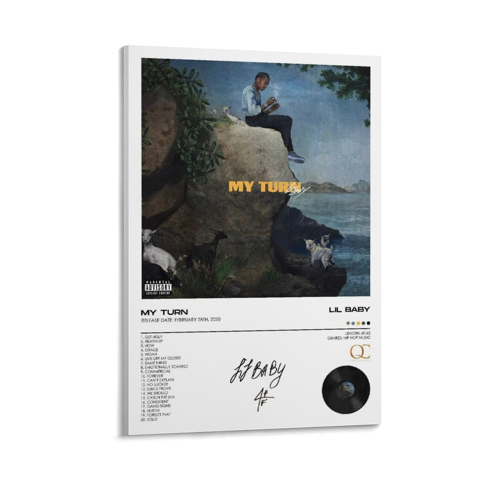 Rapper Lil Singer Baby Rap Hip Hop My Turn Music Album Cover Poster (11 ...