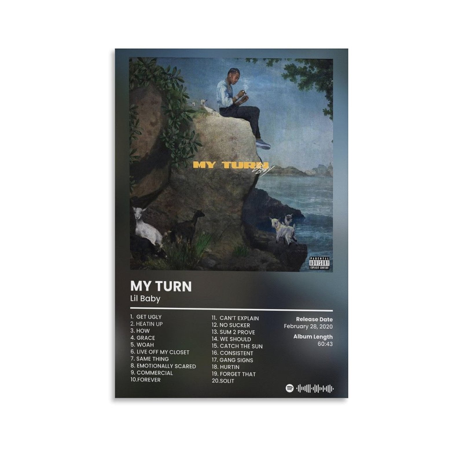 Rapper Lil Singer Baby Rap Hip Hop My Turn Music Album Cover Poster (2 ...