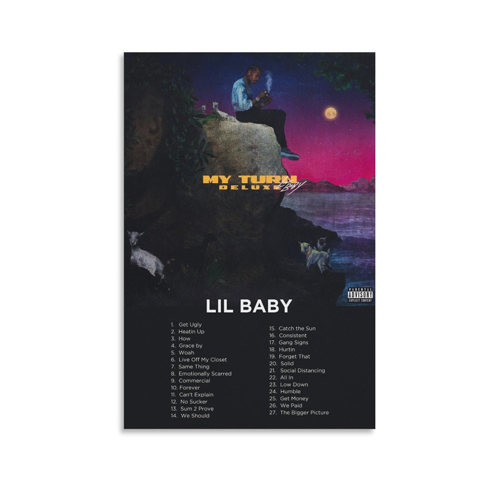 Rapper Lil Singer Baby Rap Hip Hop My Turn Music Album Cover Poster (4 ...