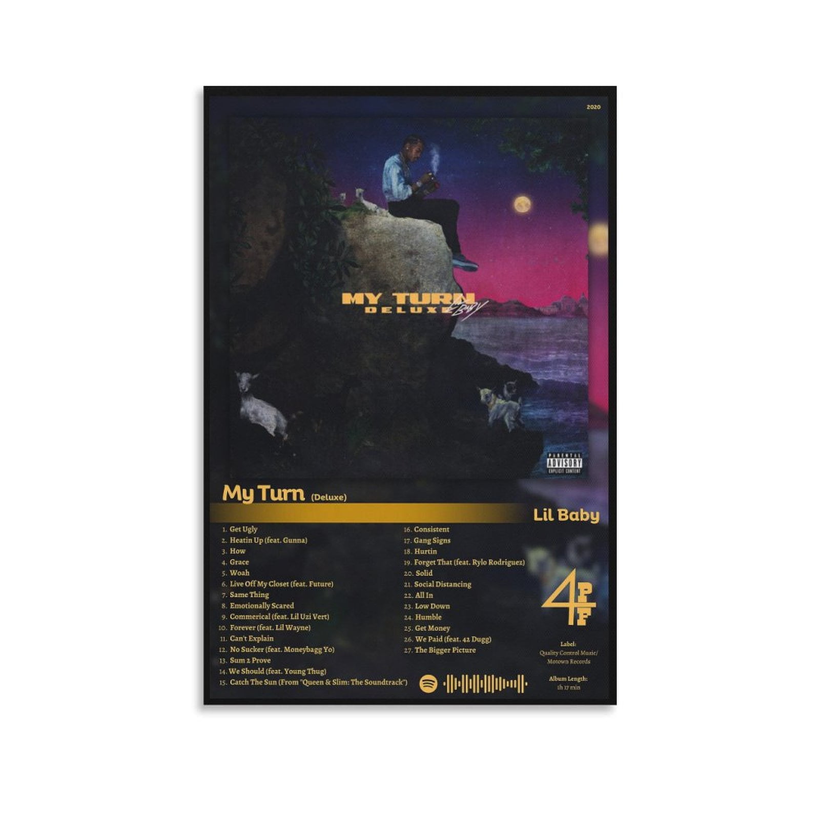 Rapper Lil Singer Baby Rap Hip Hop My Turn Music Album Cover Poster (6 ...