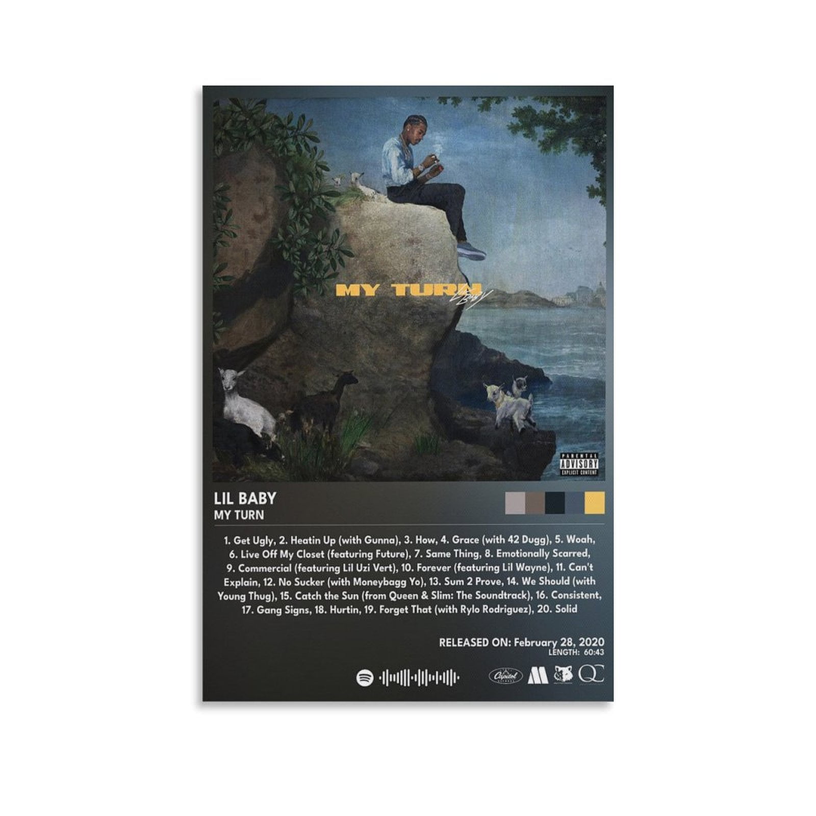 Rapper Lil Singer Baby Rap Hip Hop My Turn Music Album Cover Poster (8 ...