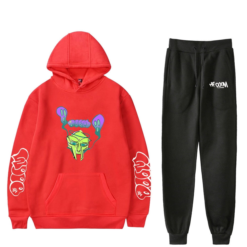 Rapper MF DOOM Tracksuits Hooded Hoodies Suit Sweatshirts + Sweatpants ...