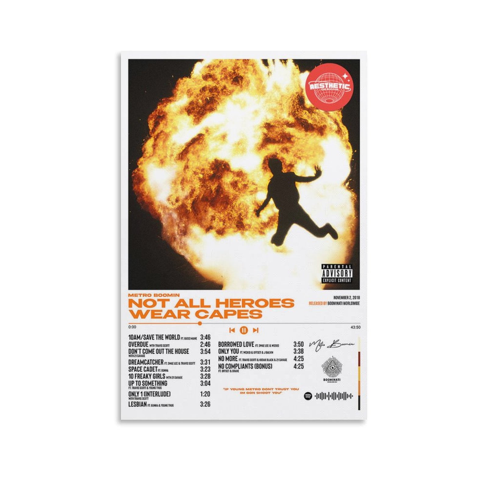 Rapper Metro Singer Boomin Rap Hip Hop NOT ALL HEROES WEAR CAPES Music ...