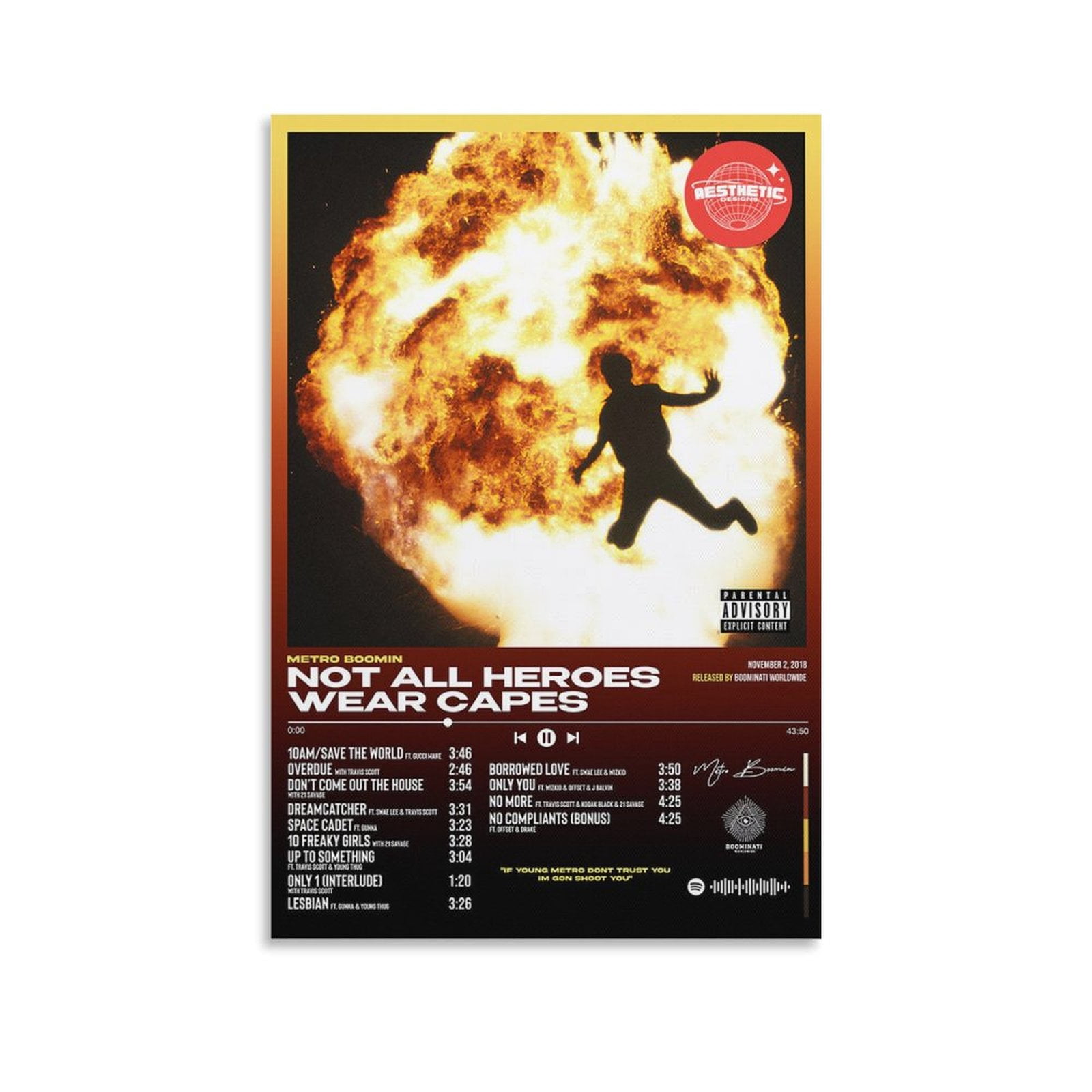 Rapper Metro Singer Boomin Rap Hip Hop NOT ALL HEROES WEAR CAPES Music ...