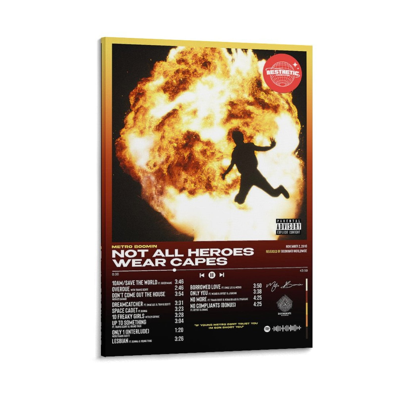 Rapper Metro Singer Boomin Rap Hip Hop NOT ALL HEROES WEAR CAPES Music ...