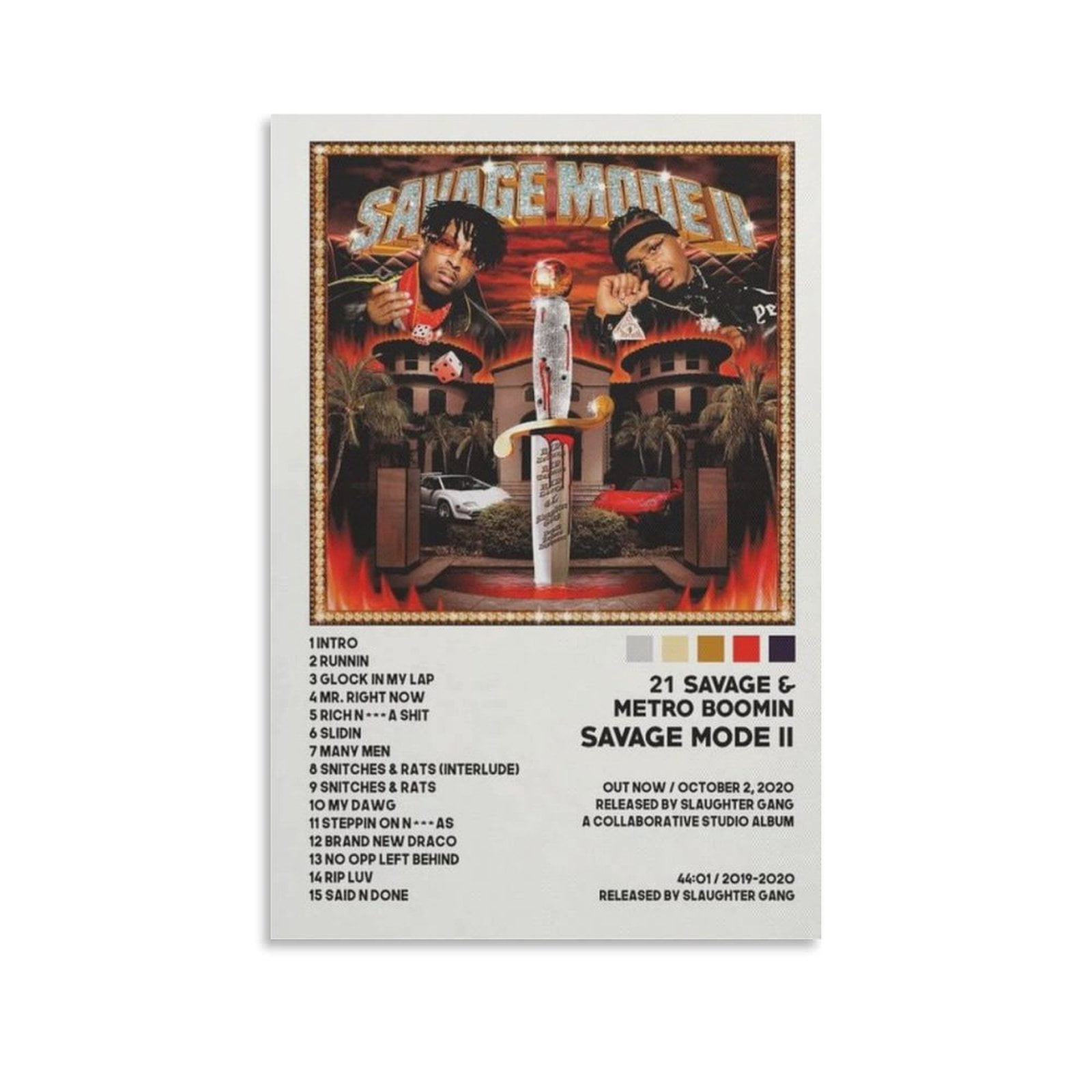 Rapper Metro Singer Boomin Rap Hip Hop SAVAGE MODE II Music Album Cover ...