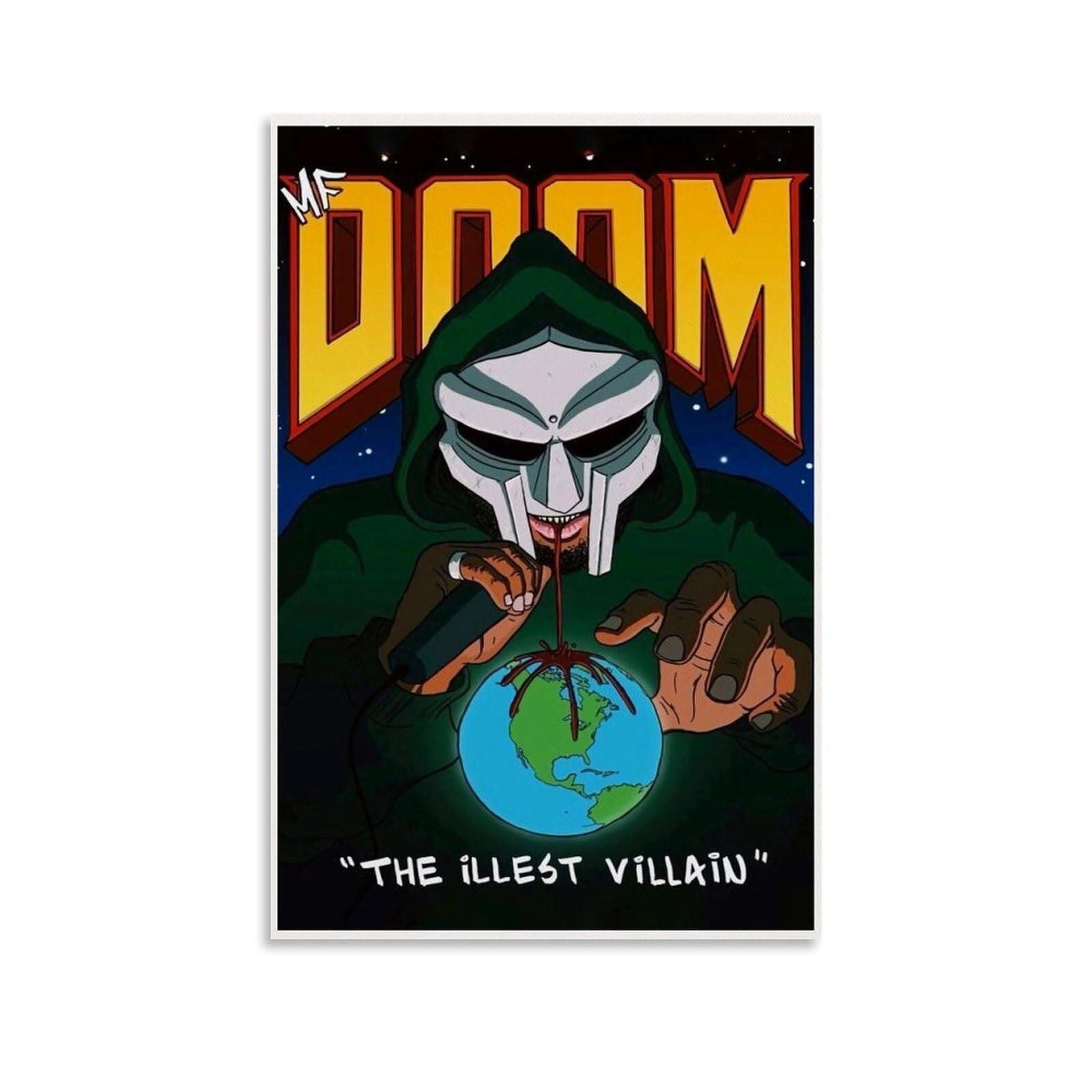 Rapper Mf Doom Music Album Retro Cover Canvas Poster - Bedroom Art ...