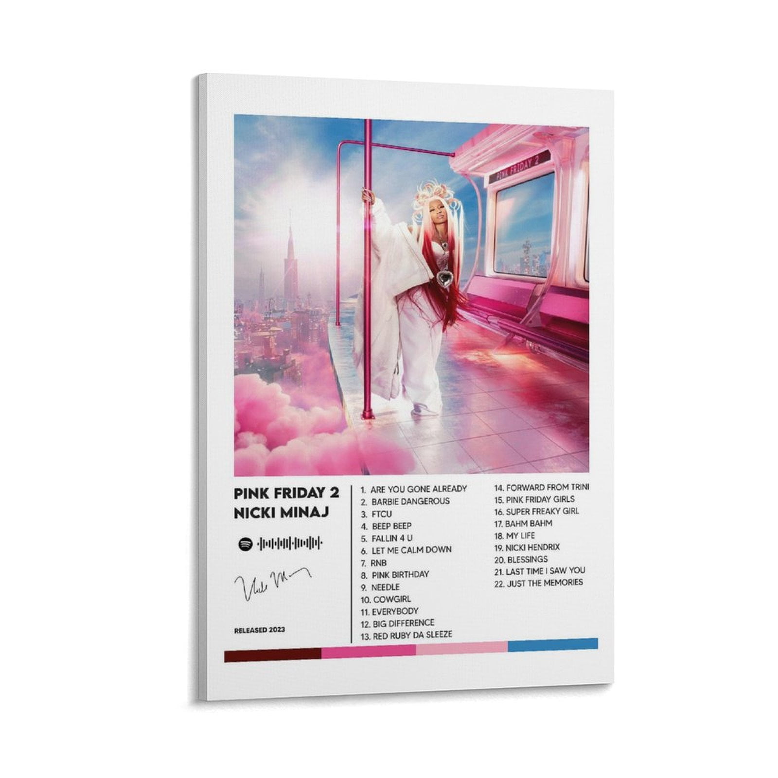 Rapper Nicki Poster Minaj Rap Hip Hop Pink Friday 2 Music Album Cover ...