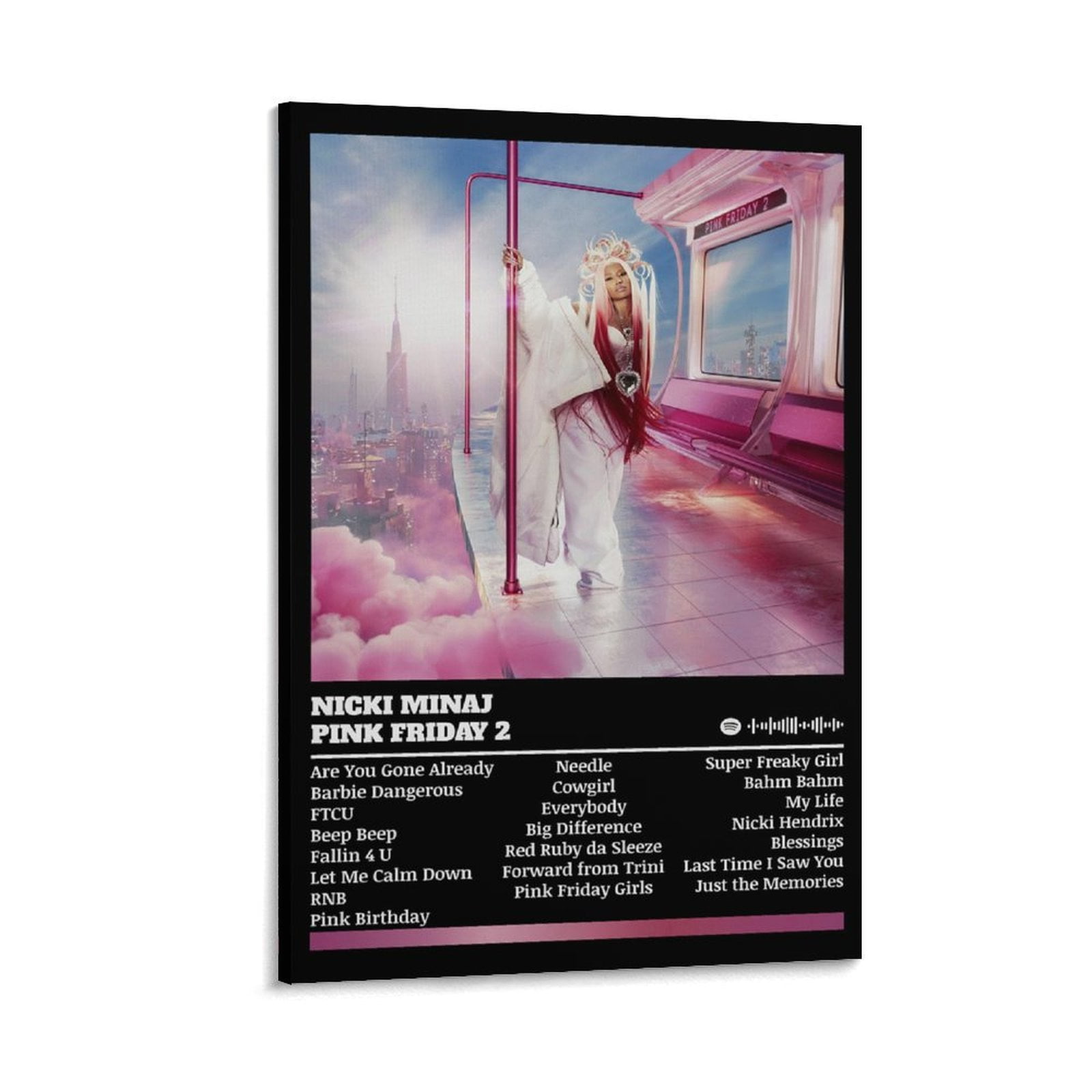 Rapper Nicki Poster Minaj Rap Hip Hop Pink Friday 2 Music Album Cover ...