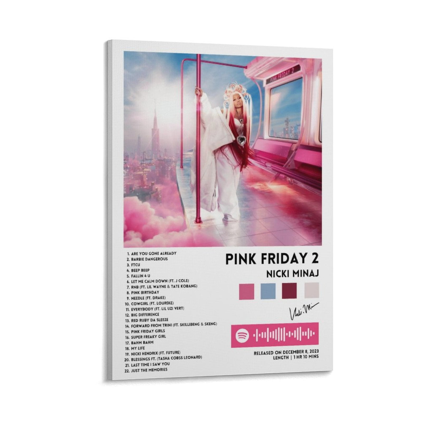 Rapper Nicki Poster Minaj Rap Hip Hop Pink Friday 2 Music Album Cover ...