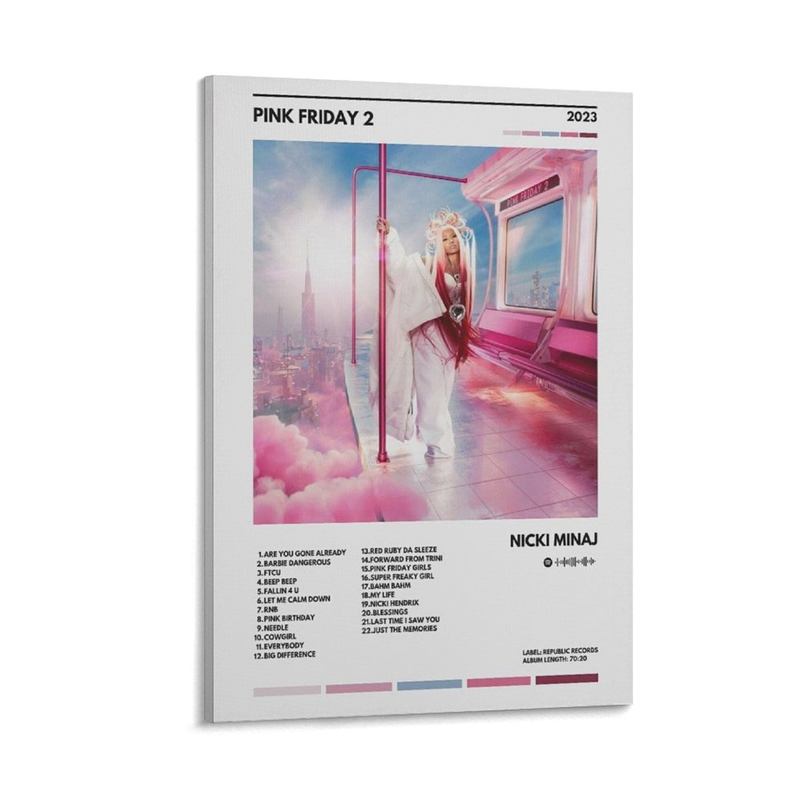Rapper Nicki Poster Minaj Rap Hip Hop Pink Friday 2 Music Album Cover ...