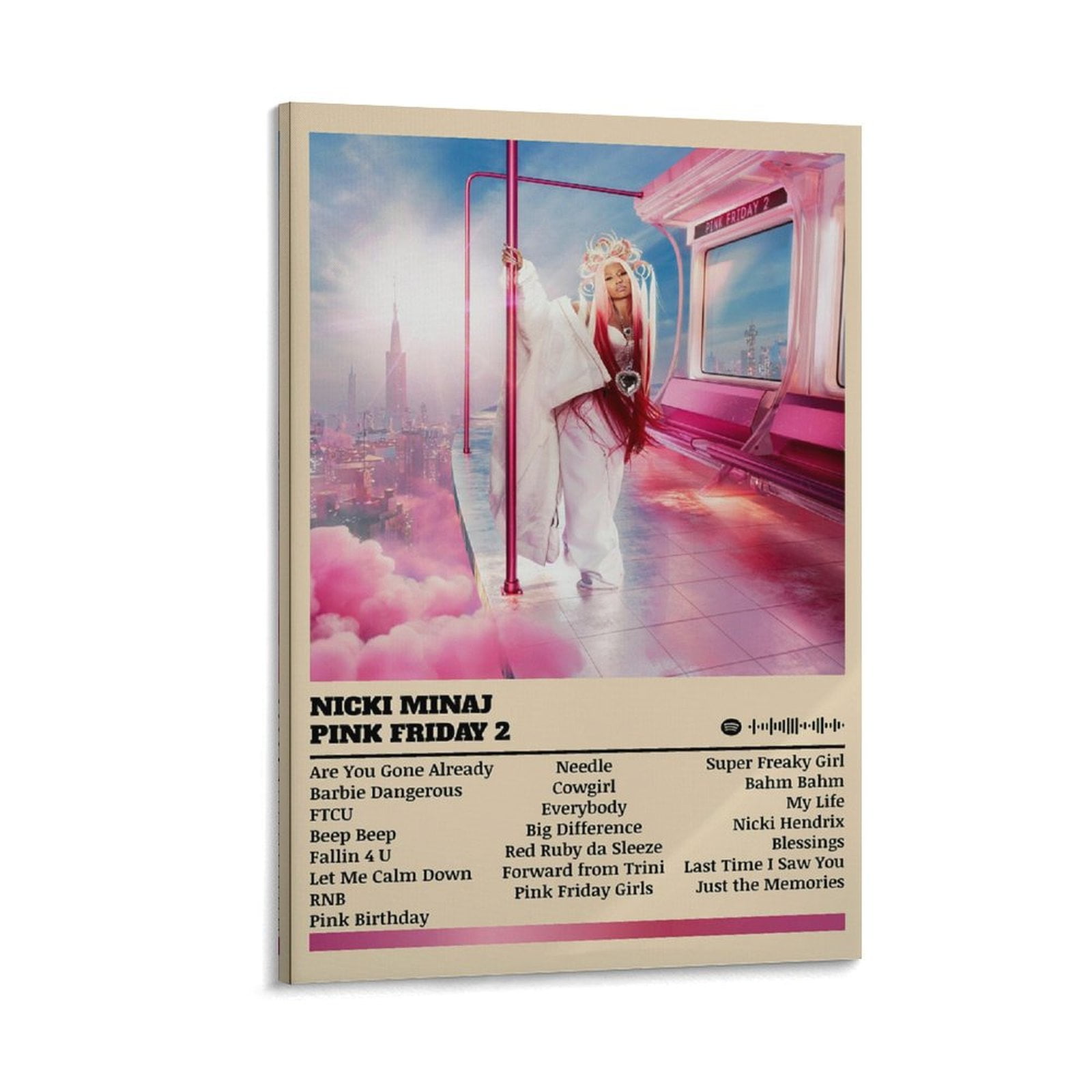 Rapper Nicki Poster Minaj Rap Hip Hop Pink Friday 2 Music Album Cover ...