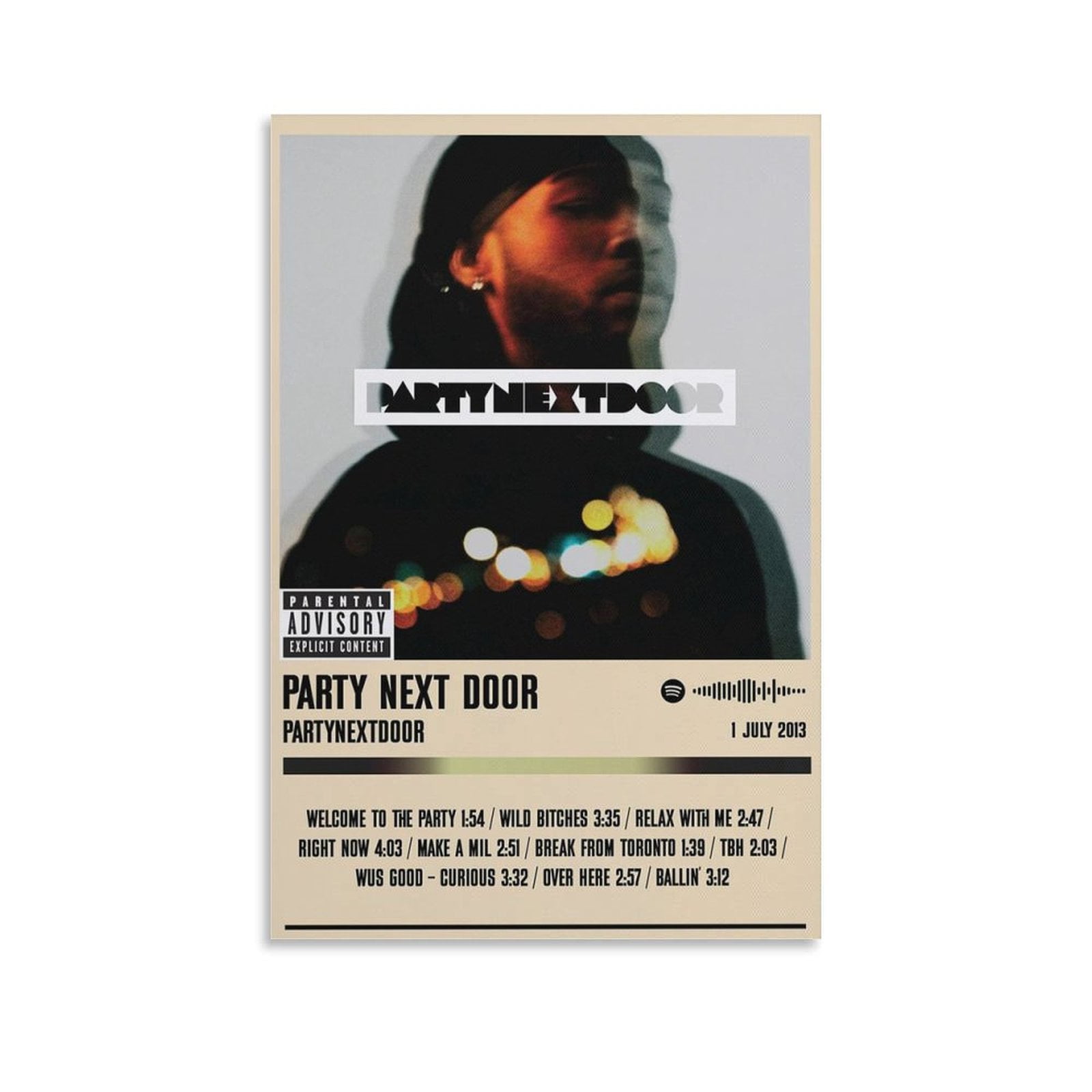 Rapper Party-NextDoor R&B Rap Hip Hop Singer P1 Music Album Cover ...