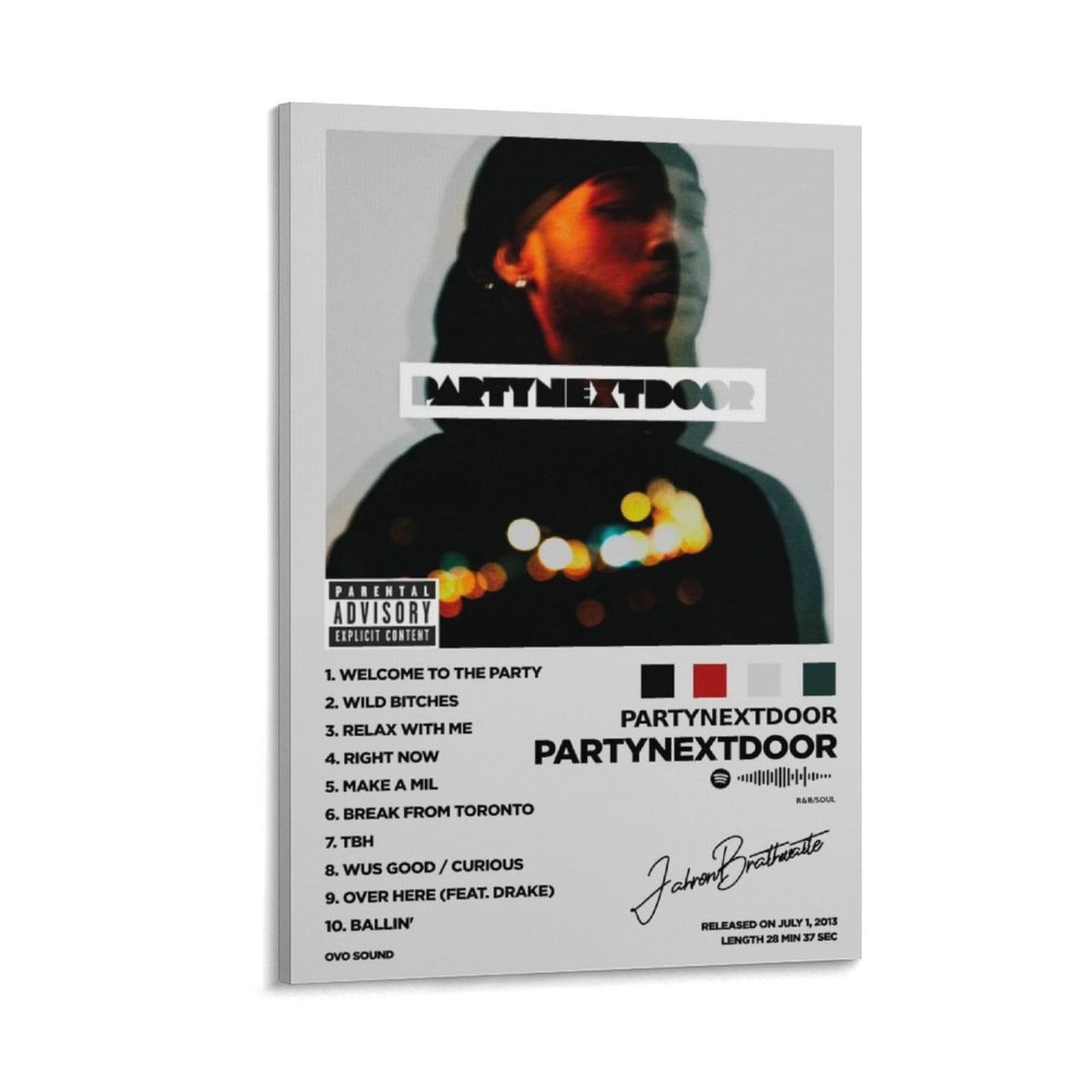 Rapper Party-NextDoor R&B Rap Hip Hop Singer P1 Music Album Cover Poster (9) Print Photo Art ...