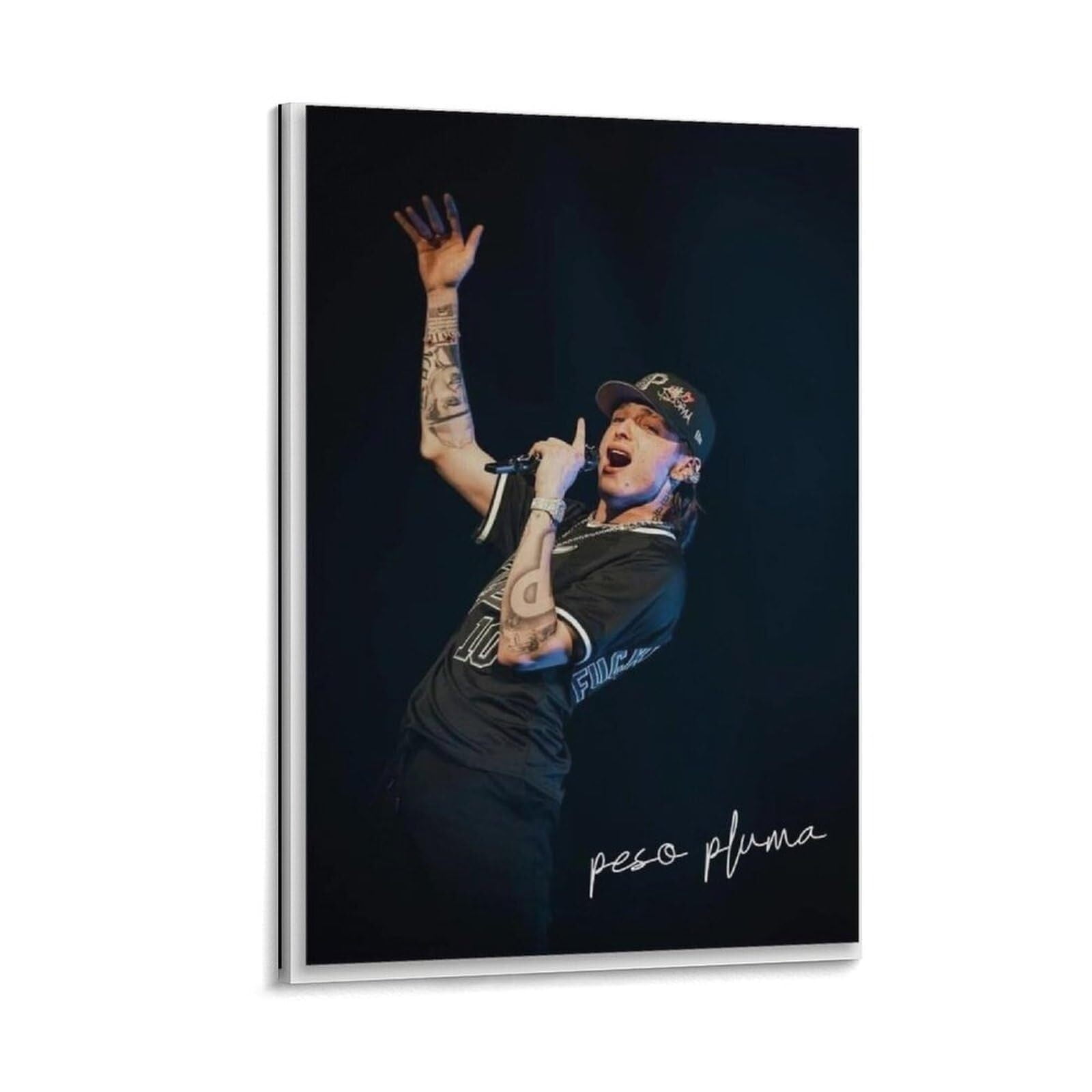 Rapper Peso Pluma Poster Music Cover Poster Poster Cool Artworks ...