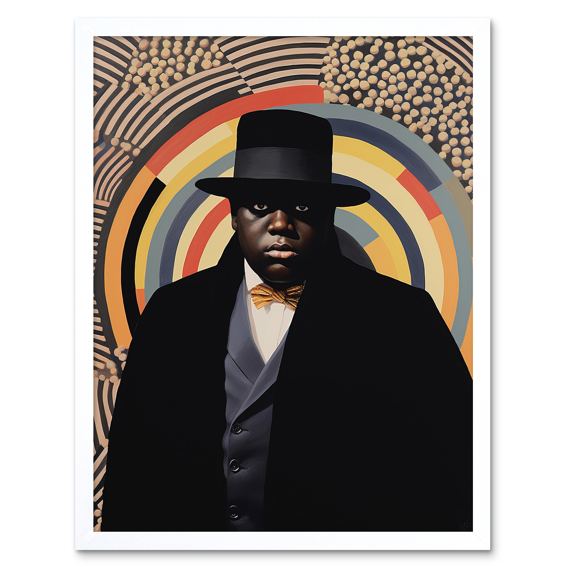 Rapper Portrait in Vintage 1930s Gangster Style Oil Painting Bulls Eye ...