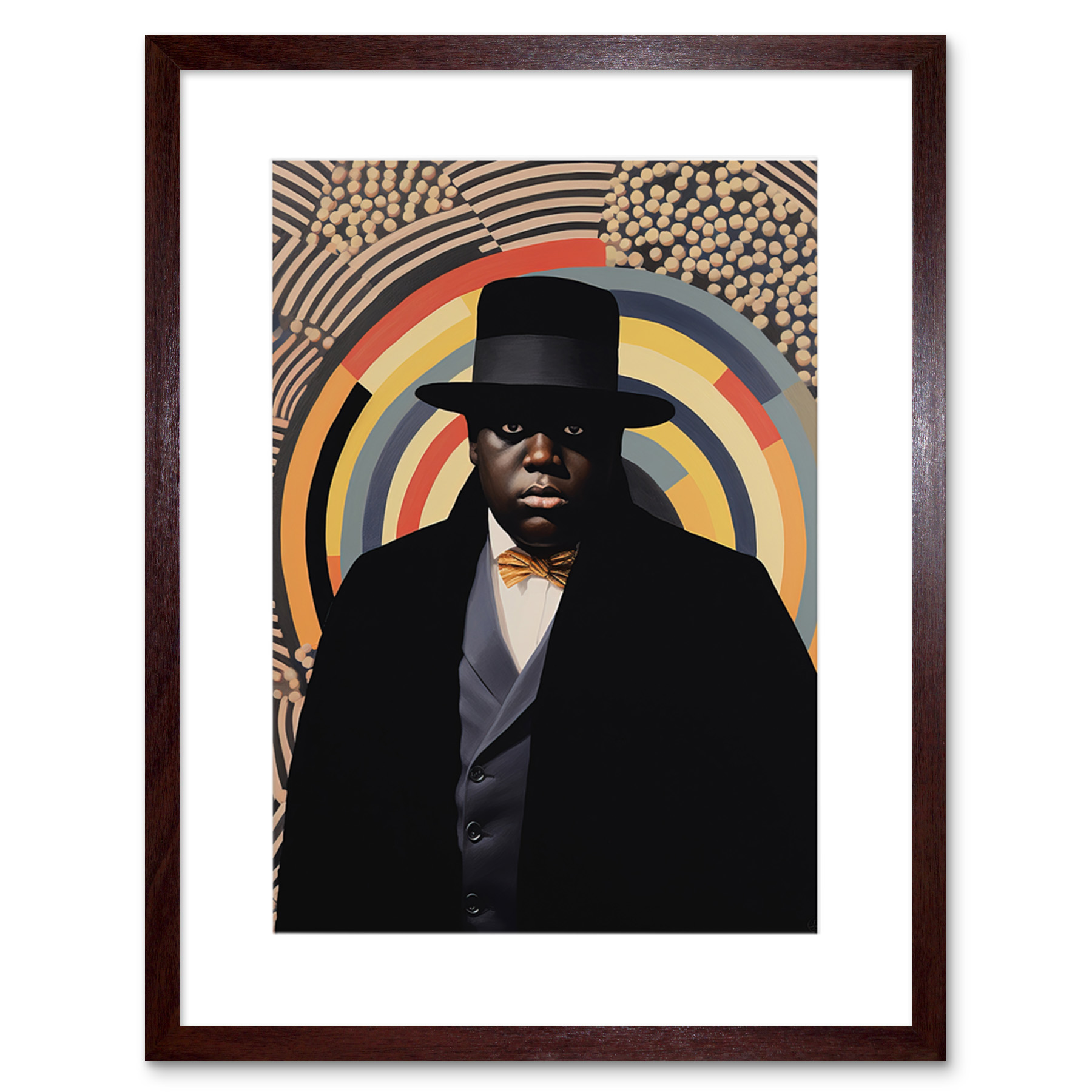 Rapper Portrait in Vintage 1930s Gangster Style Oil Painting Bulls Eye ...
