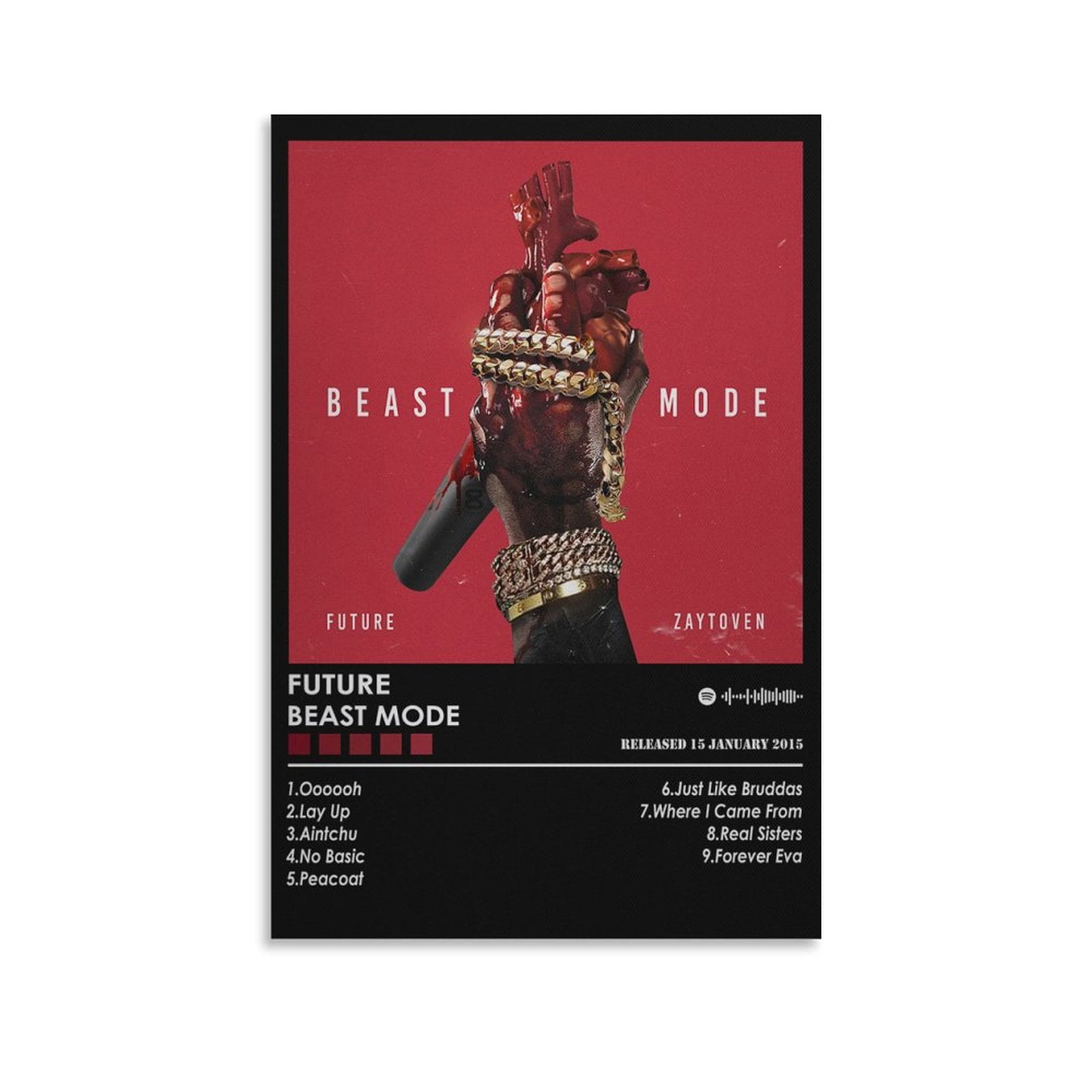 Rapper Poster Future Rap Hip Hop BEAST MODE Music Album Cover Posters ...