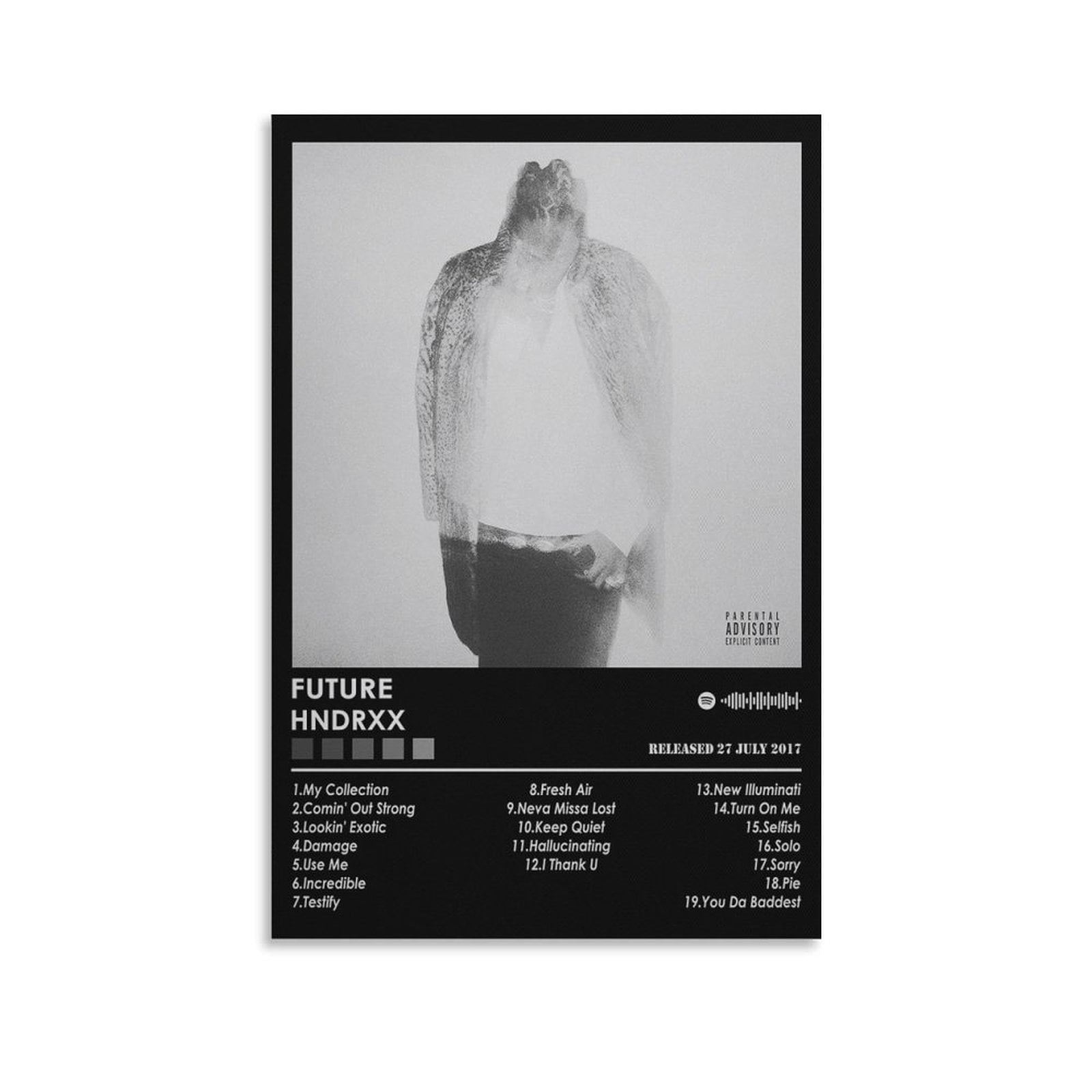 Rapper Poster Future Rap Hip Hop HNDRXX Music Album Cover Posters (5 ...