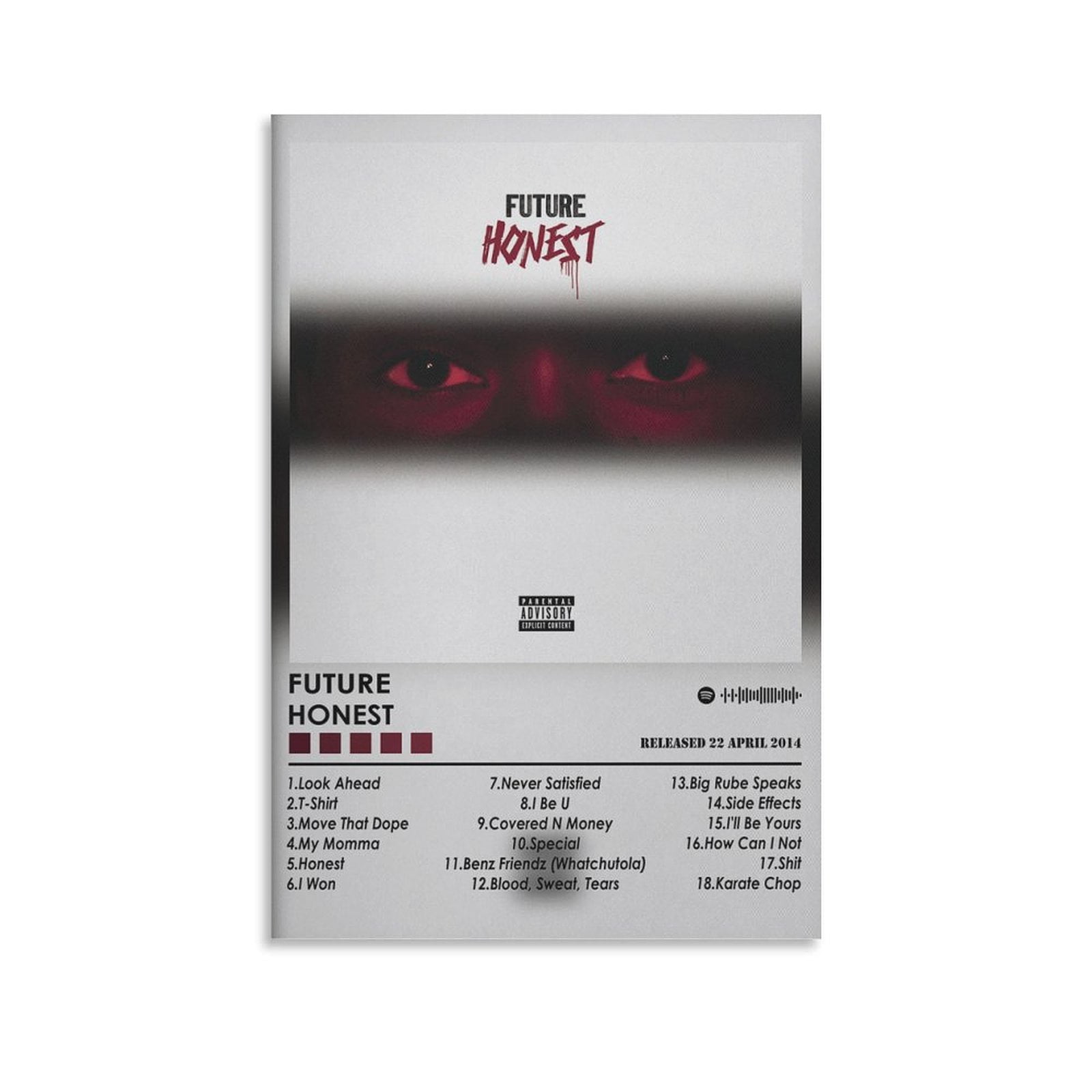 Rapper Poster Future Rap Hip Hop HONEST Music Album Cover Posters (1 ...